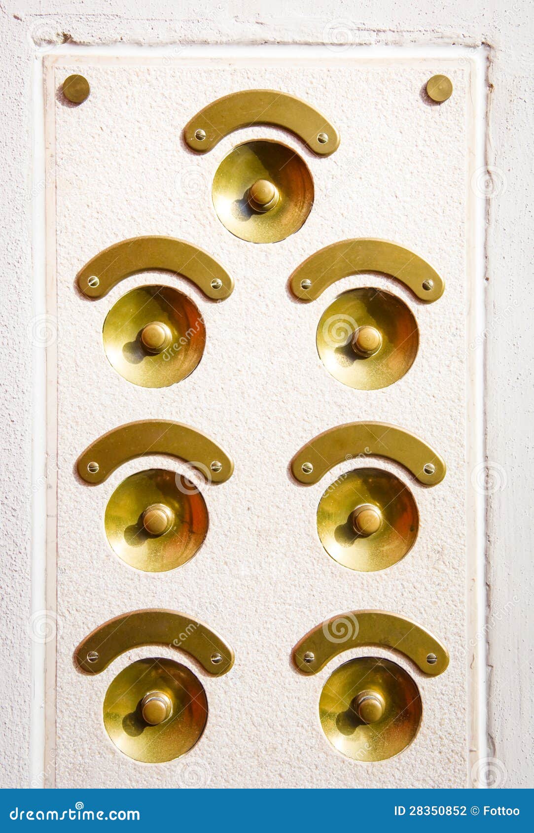 Bell button stock photo. Image of color, call, wall, front - 28350852