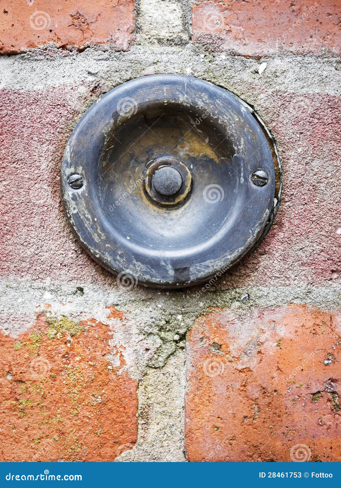 Bell button stock image. Image of fashioned, button, wall - 28461753