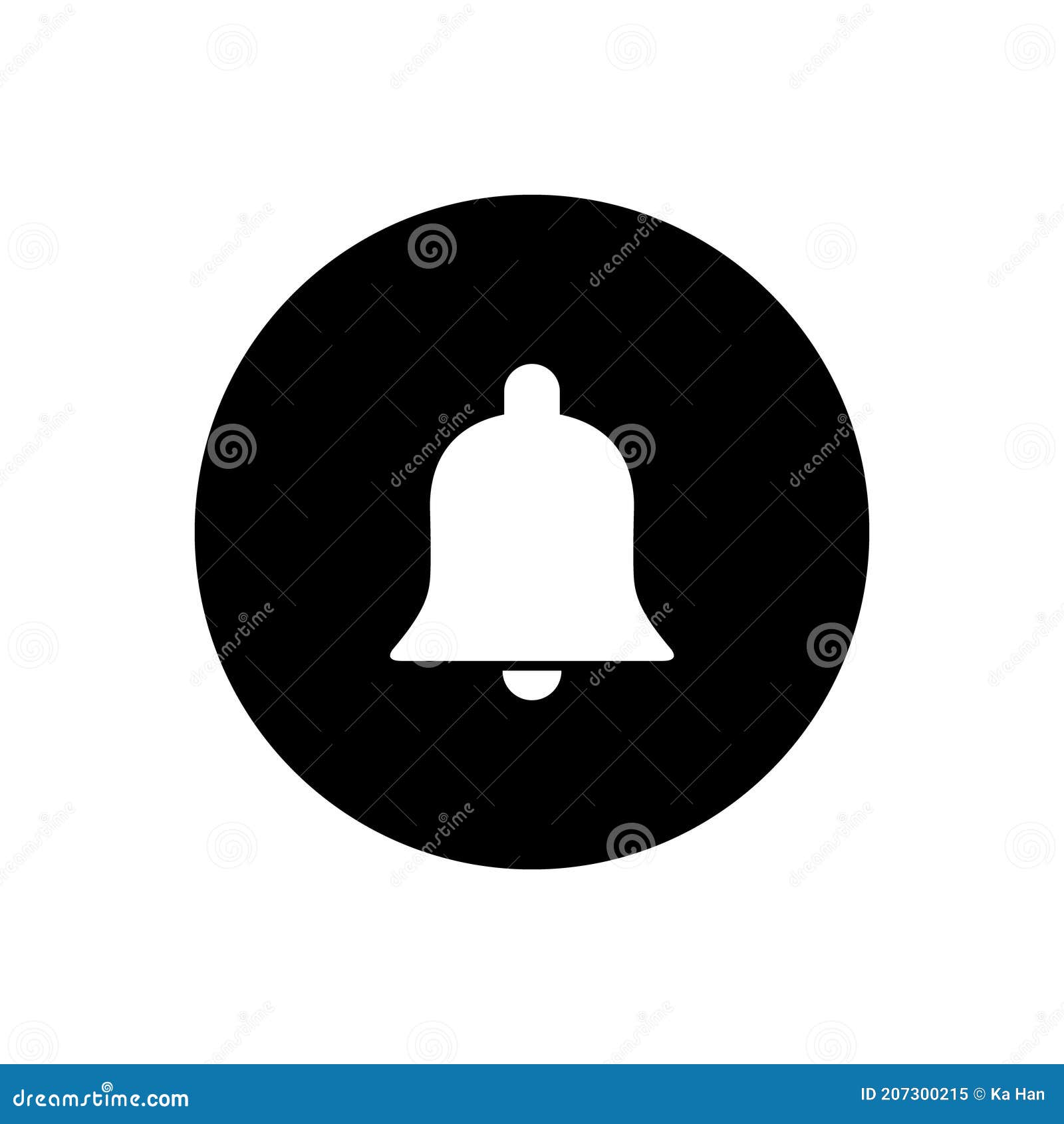 Bell Button Icon Vector. Ringing Symbol Illustration Stock Vector ...