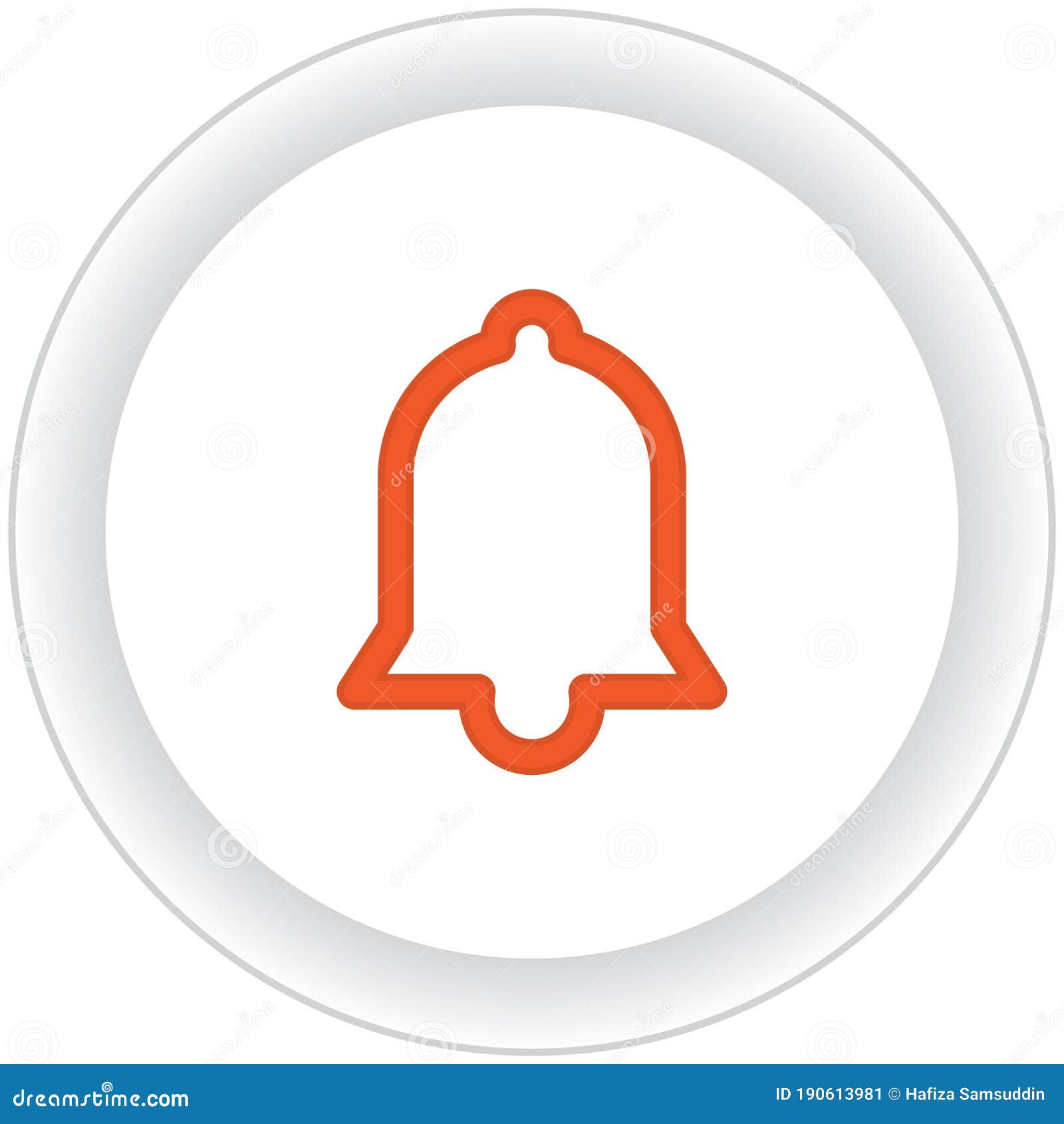 Bell Button. Vector Illustration Decorative Design Stock Vector ...