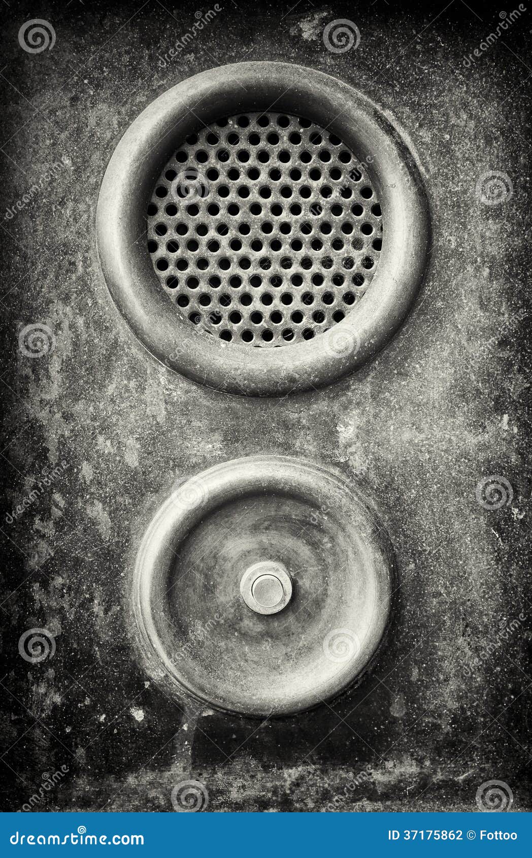 Bell buttons stock photo. Image of metal, gray, nameplate - 37175862