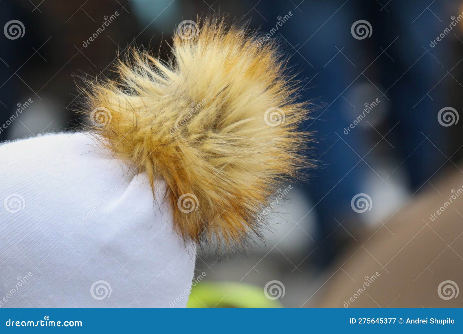 Bell on the Cap on the Head. Close-up. Stock Image - Image of fashion ...
