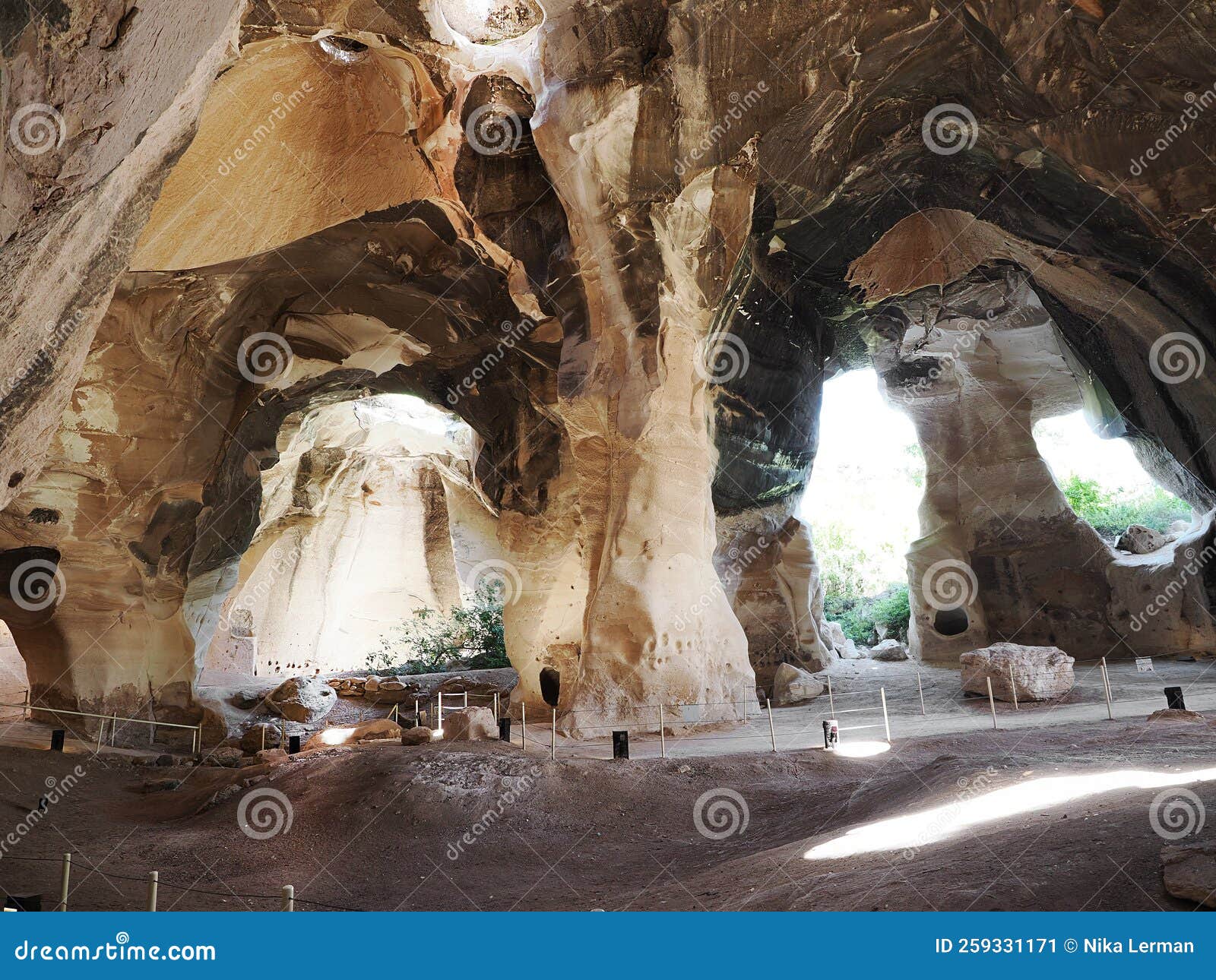 Bell Cave in the Ancient City of Beit Guvrin Stock Image - Image of ...