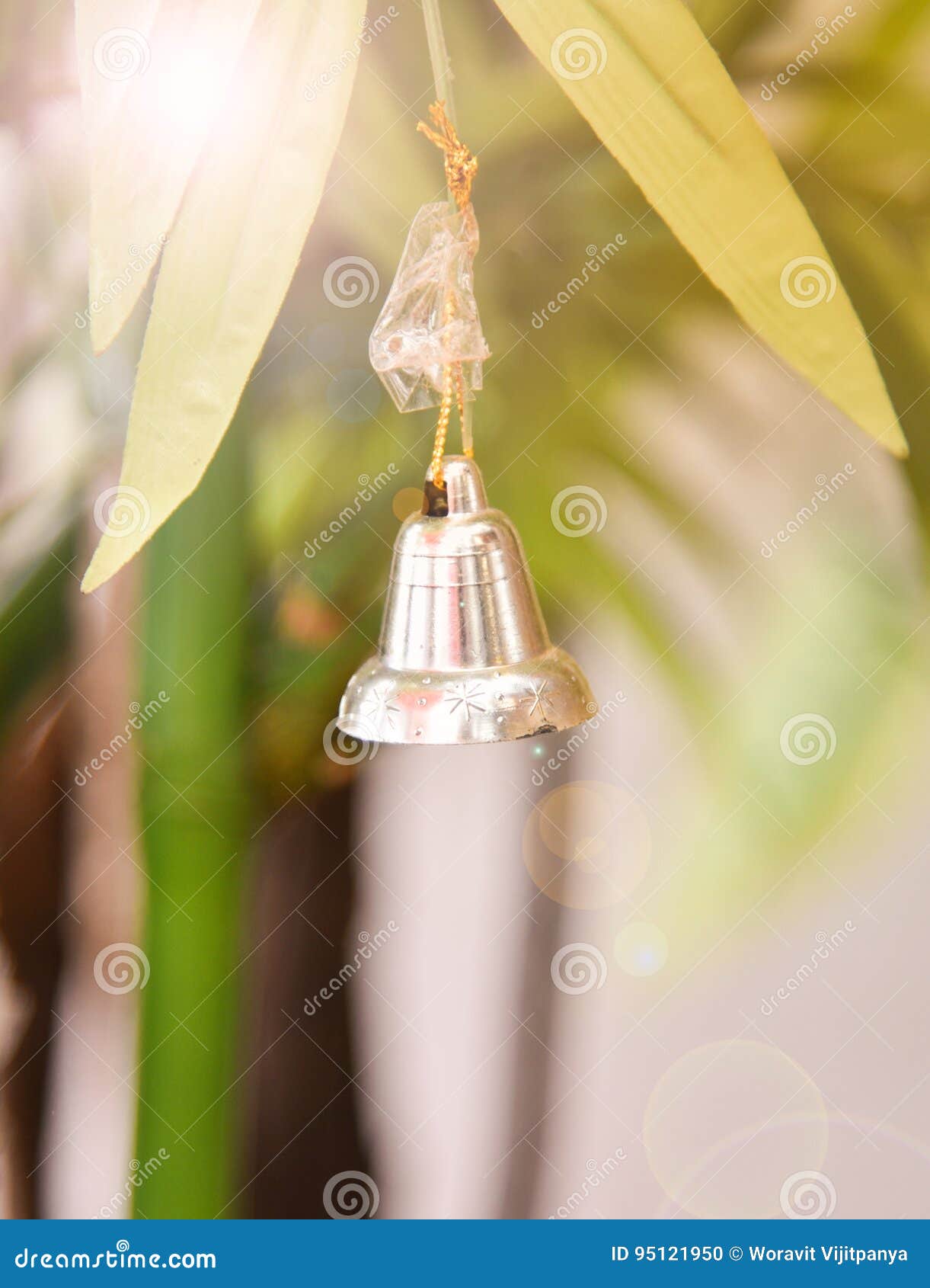 Bell on christmas tree stock photo. Image of seasonal - 95121950
