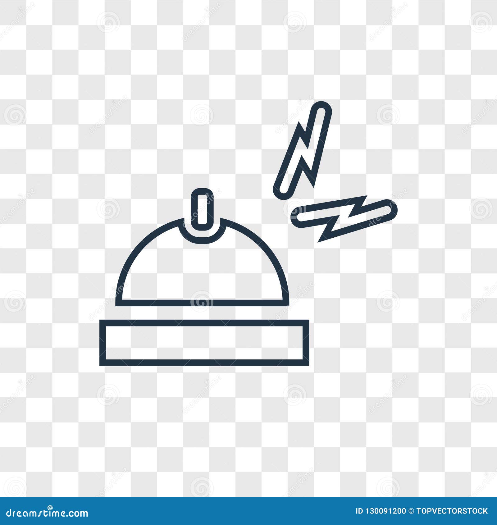 Bell Concept Vector Linear Icon Isolated on Transparent Background ...