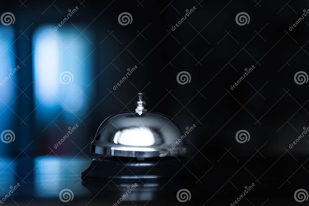 Bell on counter stock photo. Image of bellhop, concierge - 284538220