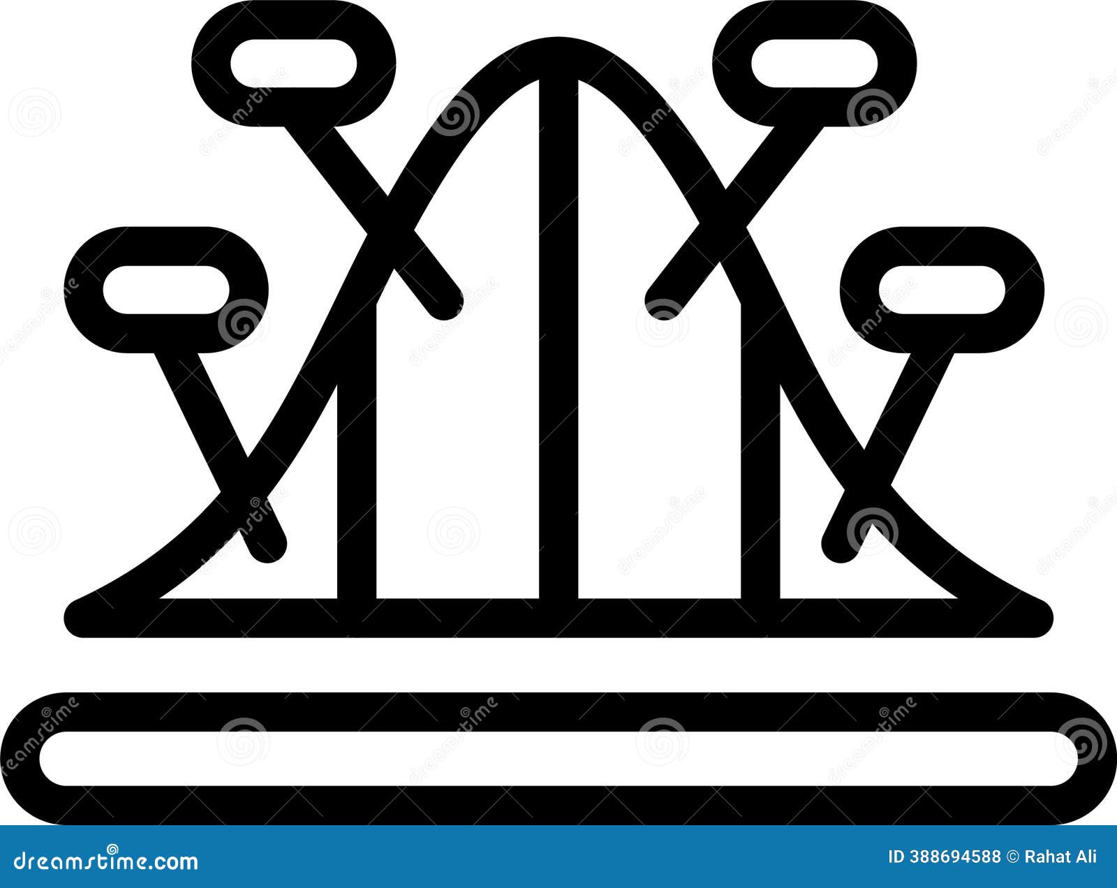Bell Curve Symbol Graph Distribution Deviation Standard Gaussian Chart ...