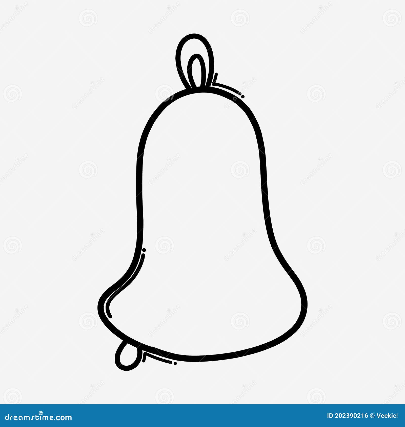 Bell Doodle Vector Icon. Drawing Sketch Illustration Hand Drawn Line ...
