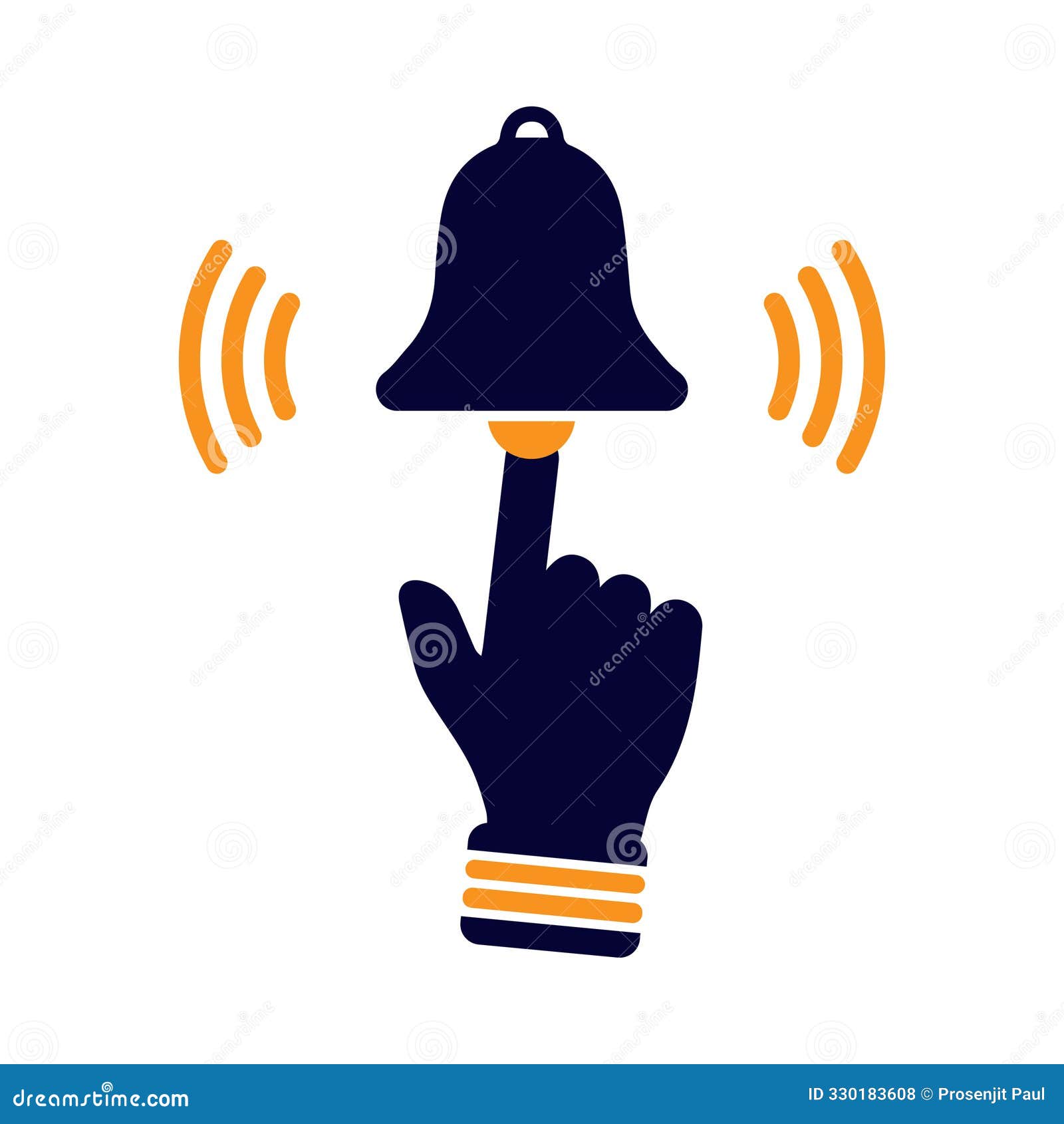 Bell, Doorbell, Ring, Hand, Bell Ring Doorbell Hand Bell Icon Stock ...