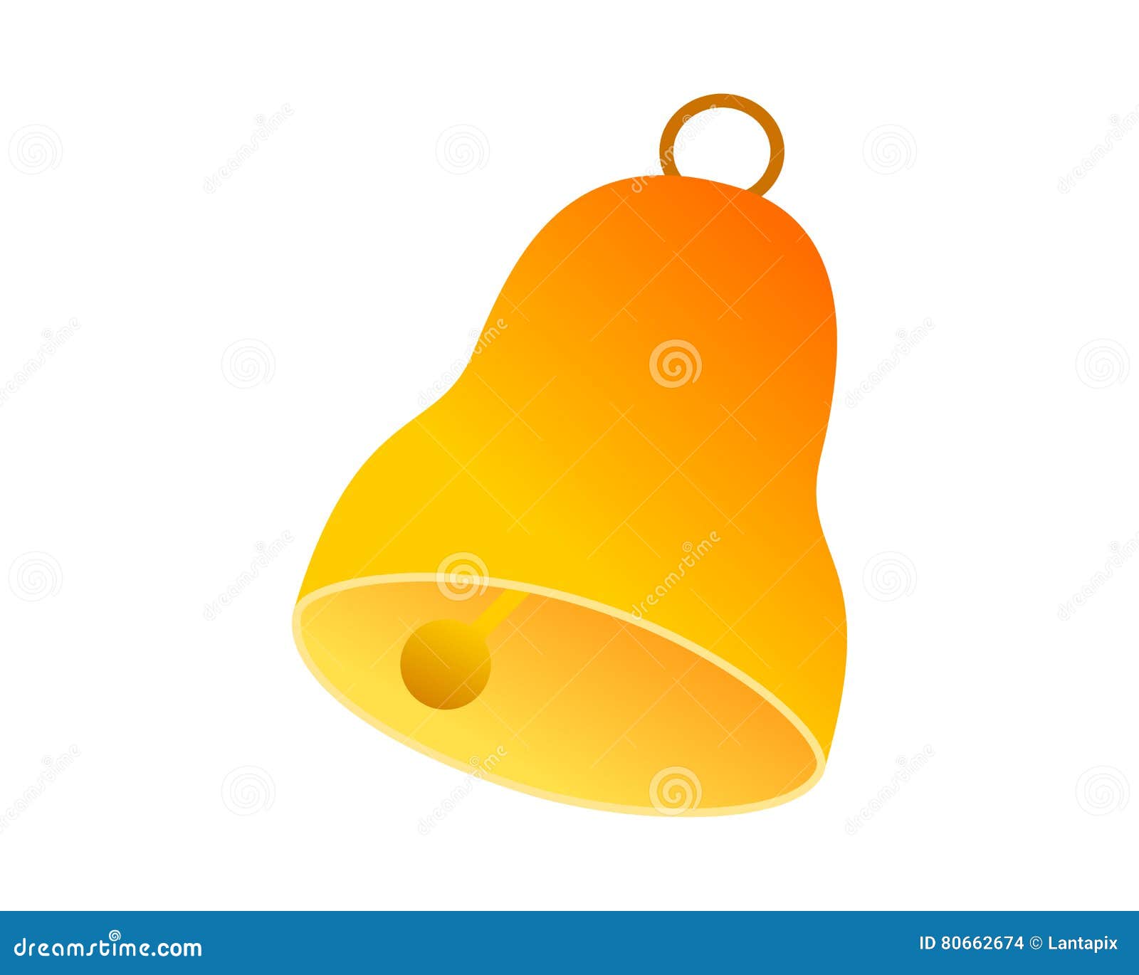 Bell en blanco ilustración del vector. Ilustración de muestra - 80662674