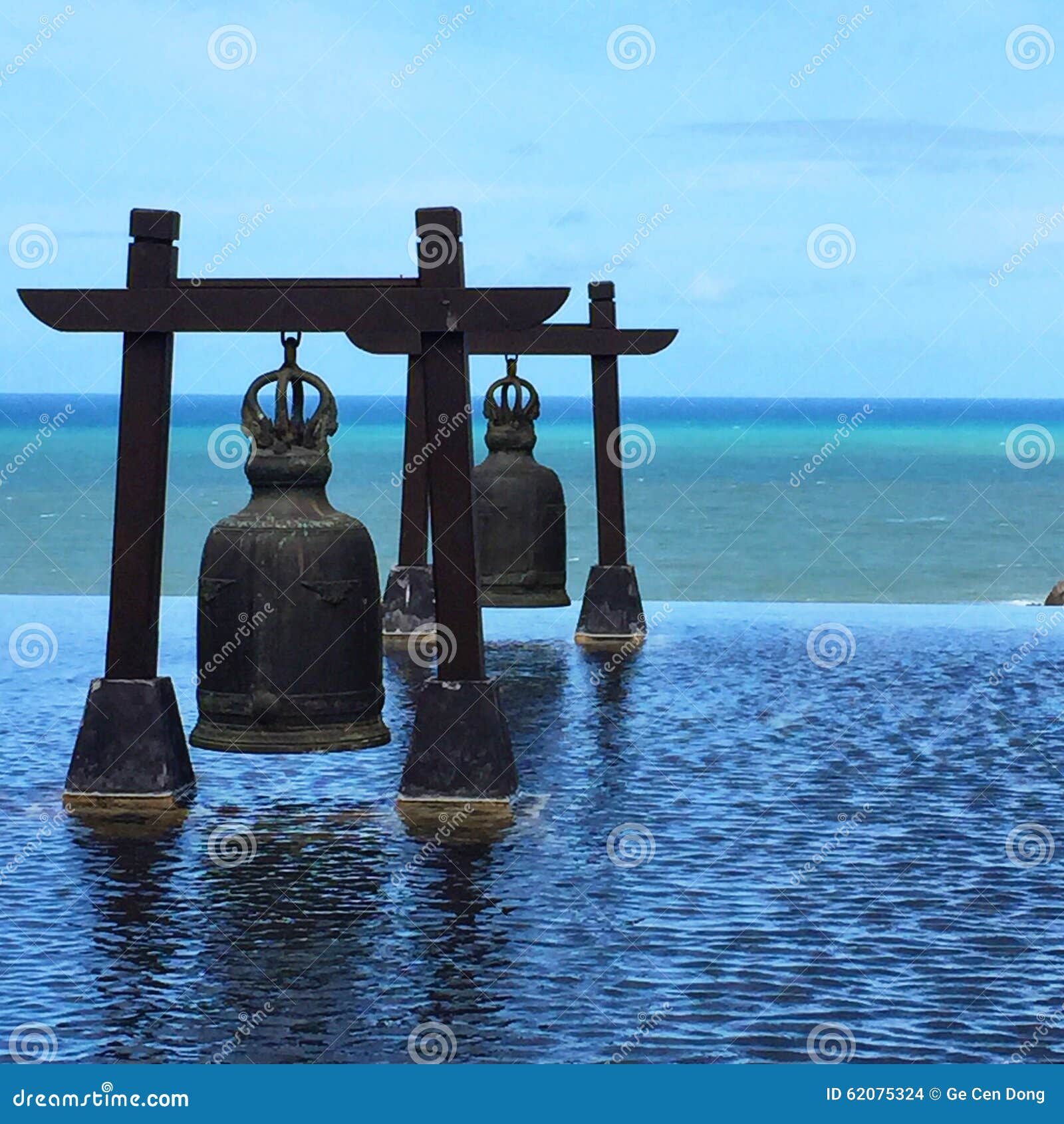 Bell facing the ocean stock photo. Image of ocean, lanta - 62075324