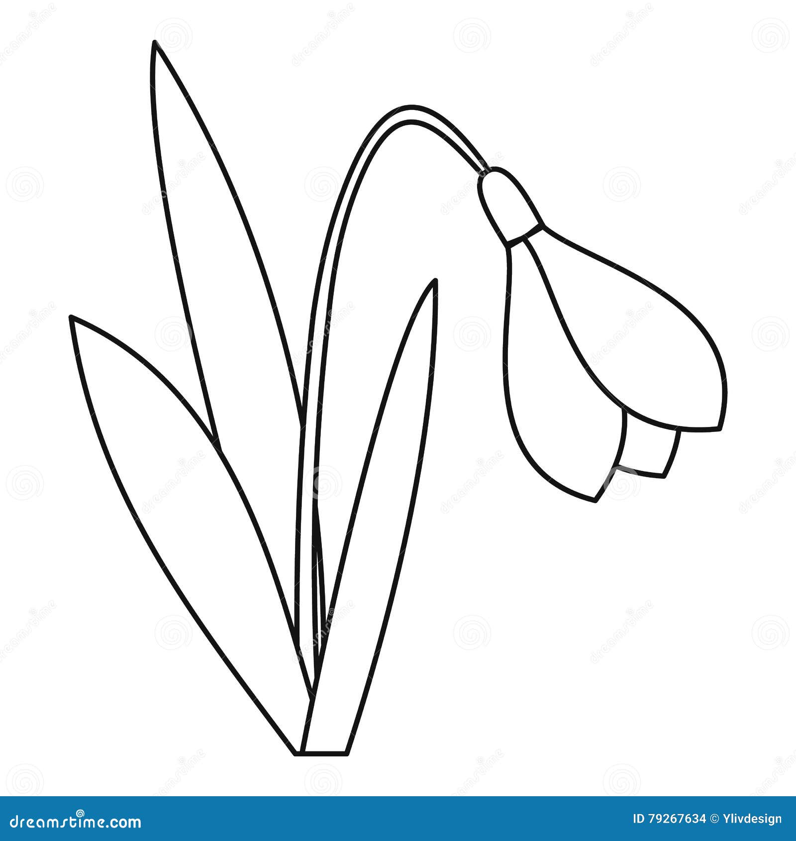 Bell Flower Icon, Outline Style Stock Vector - Illustration of head ...