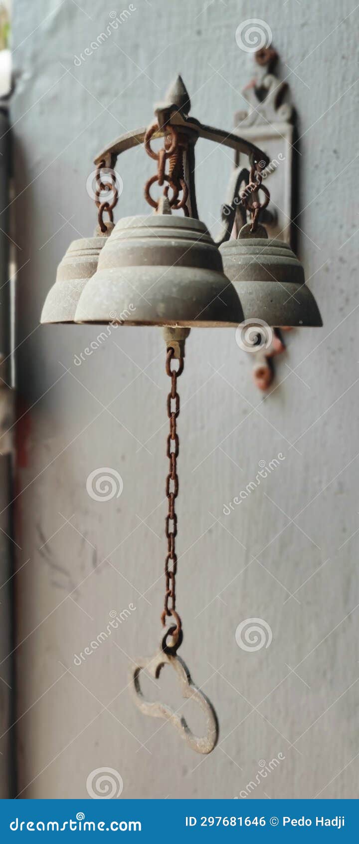 Bell in Front of the Gate stock photo. Image of guest - 297681646