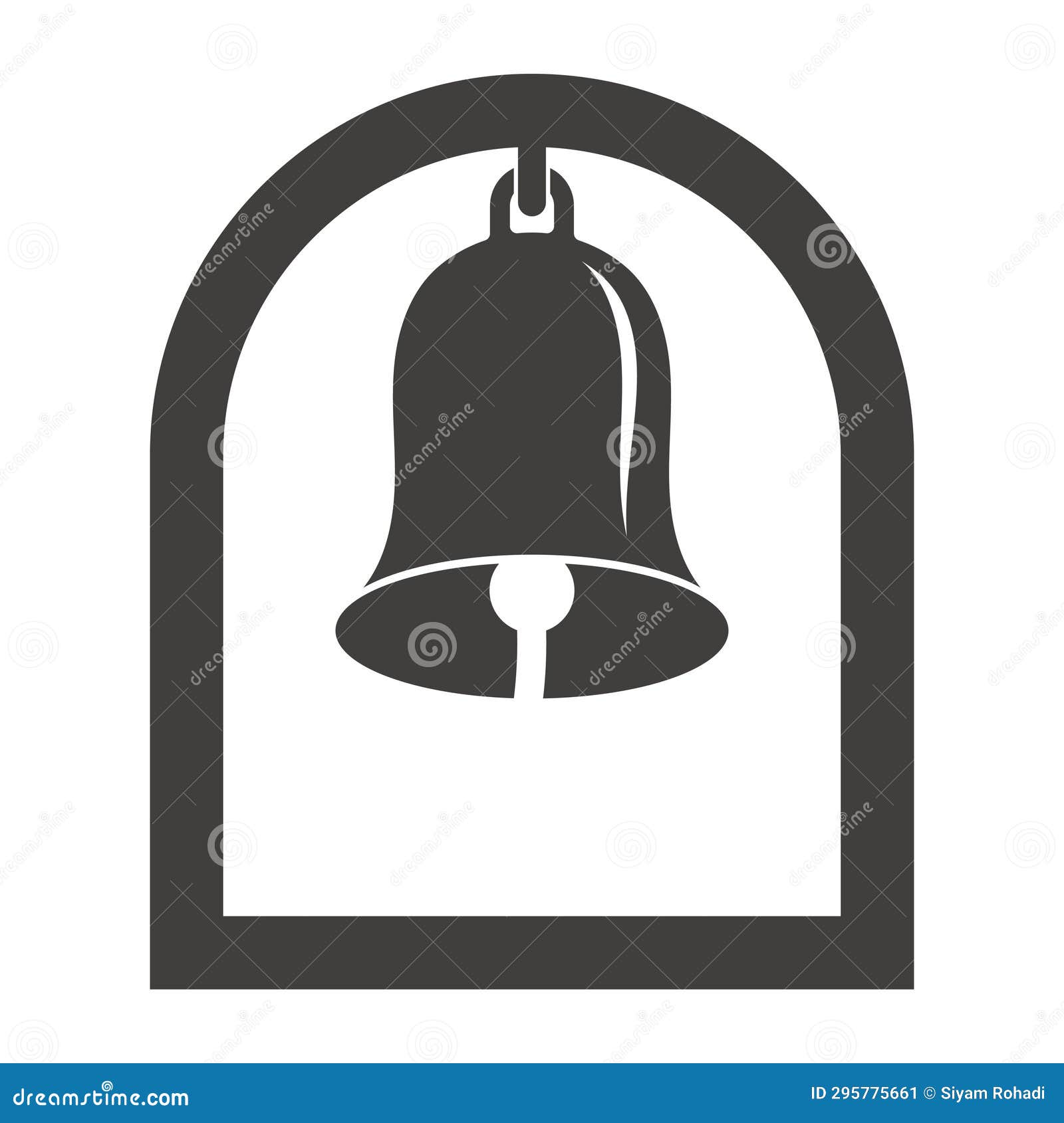 Bell and Gate Logo Illustration Stock Vector - Illustration of gate ...