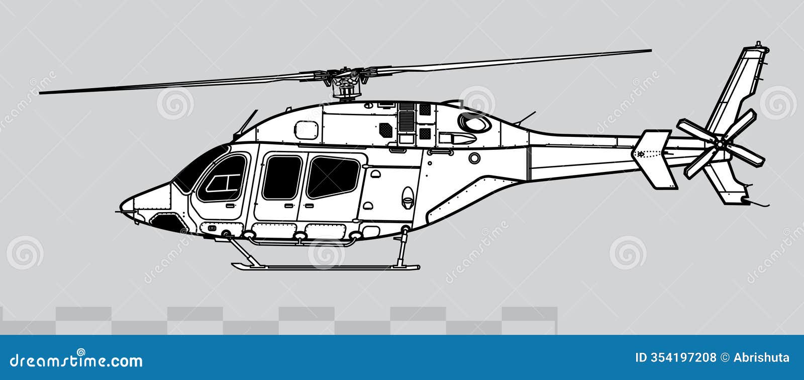 Bell-412 Helicopter Isometric Cartoon Vector | CartoonDealer.com #31149369