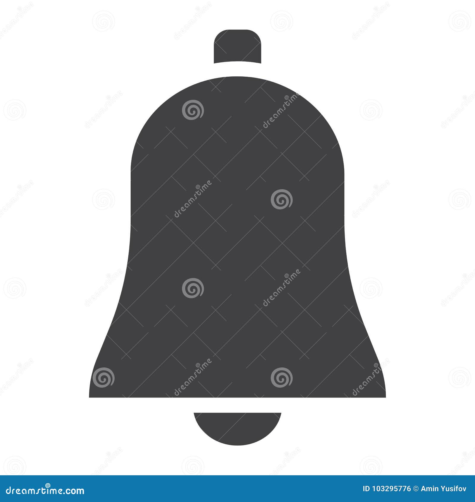 Bell Glyph Icon, Web and Mobile, Ring Sign Stock Vector - Illustration ...