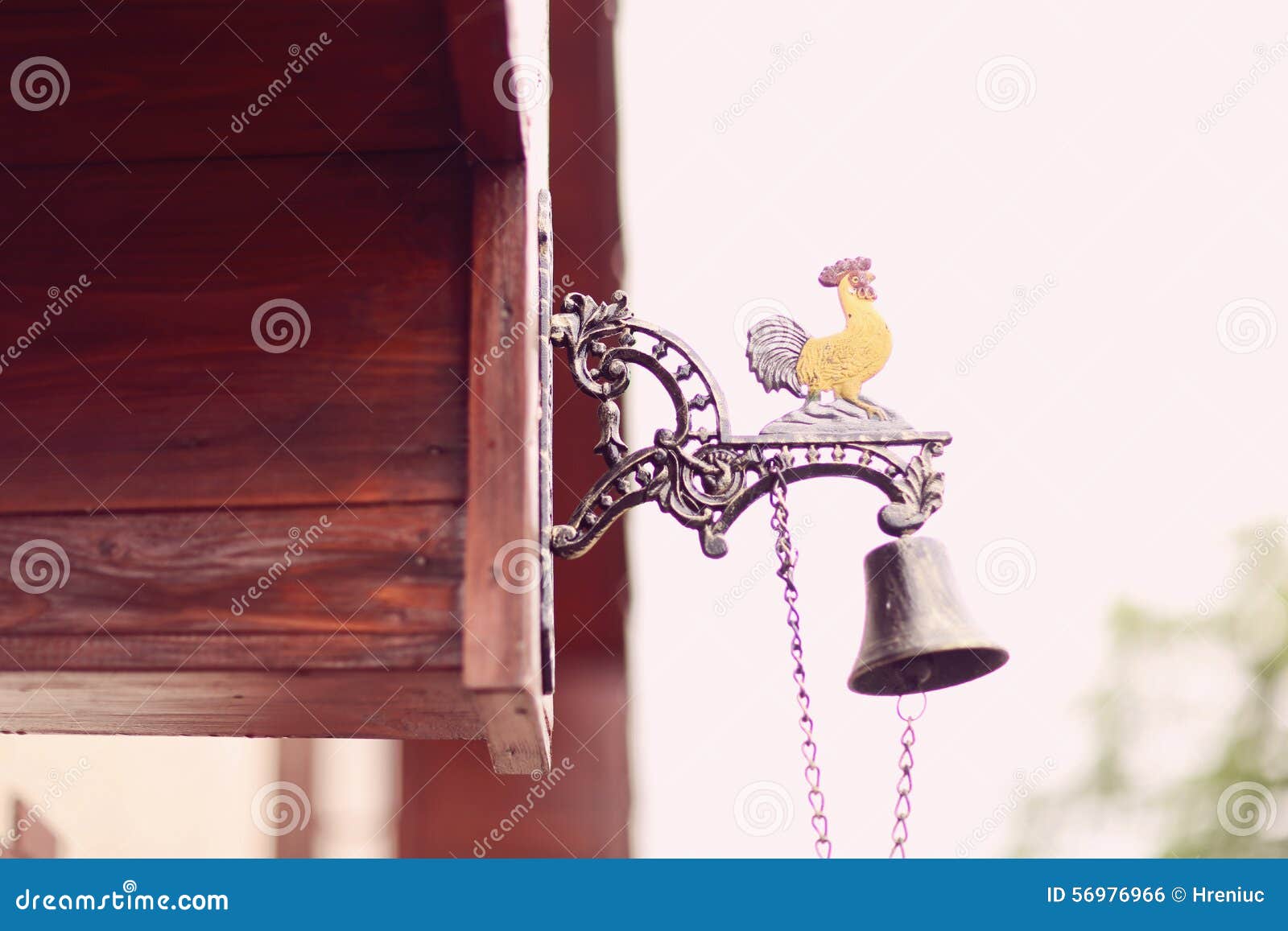 Bell hanging on house stock photo. Image of elegant, cockerel - 56976966