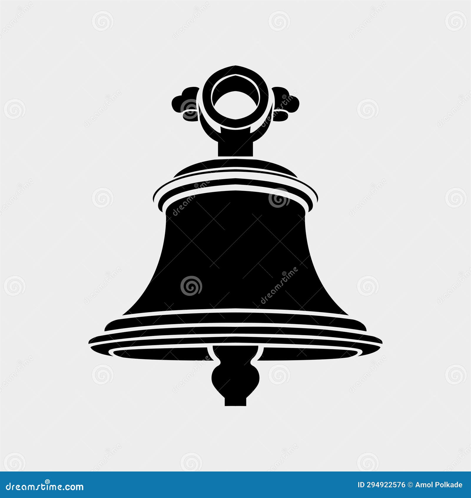 The Bell of Hindu Temple Vector Icon Stock Vector - Illustration of ...