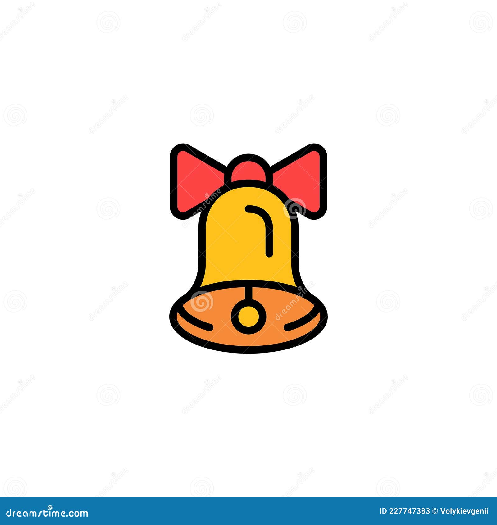 Bell icon stock vector. Illustration of icon, celebration - 227747383