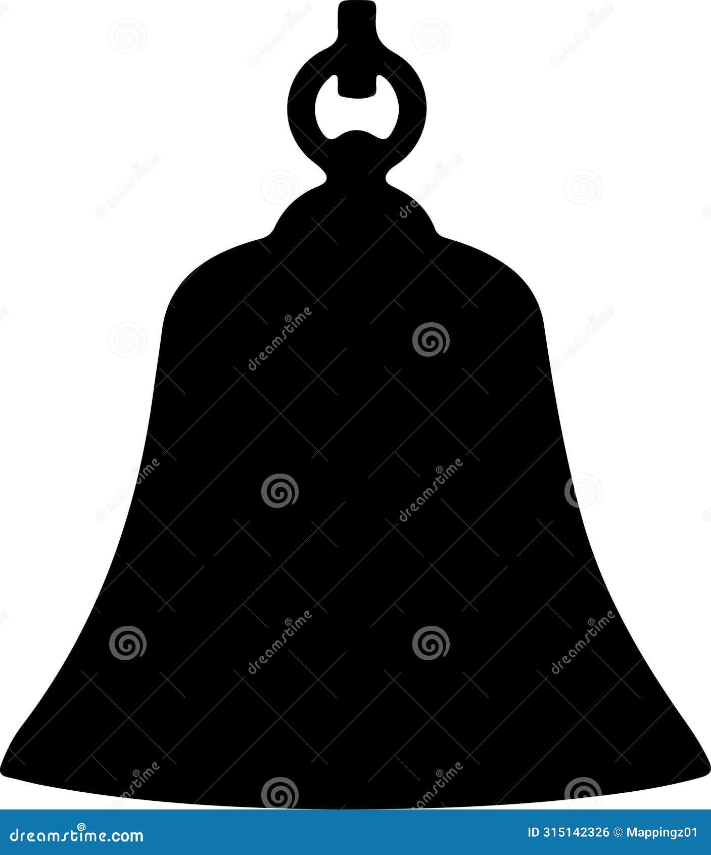 Bell Icon Black Silhouette Generative Ai Stock Vector - Illustration of ...