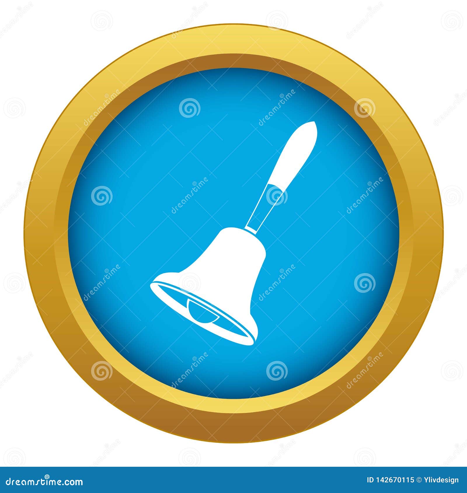 Bell Icon Blue Vector Isolated Stock Vector - Illustration of ...