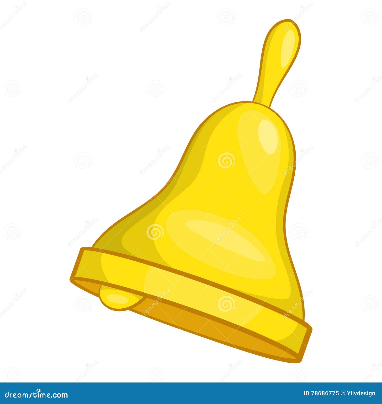 Bell icon, cartoon style stock vector. Illustration of bell - 78686775