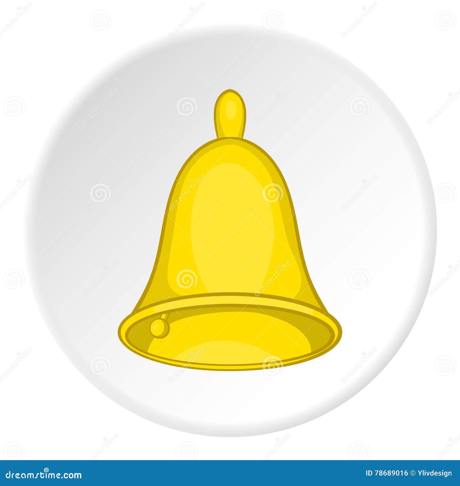 Bell icon, cartoon style stock vector. Illustration of equipment - 78689016