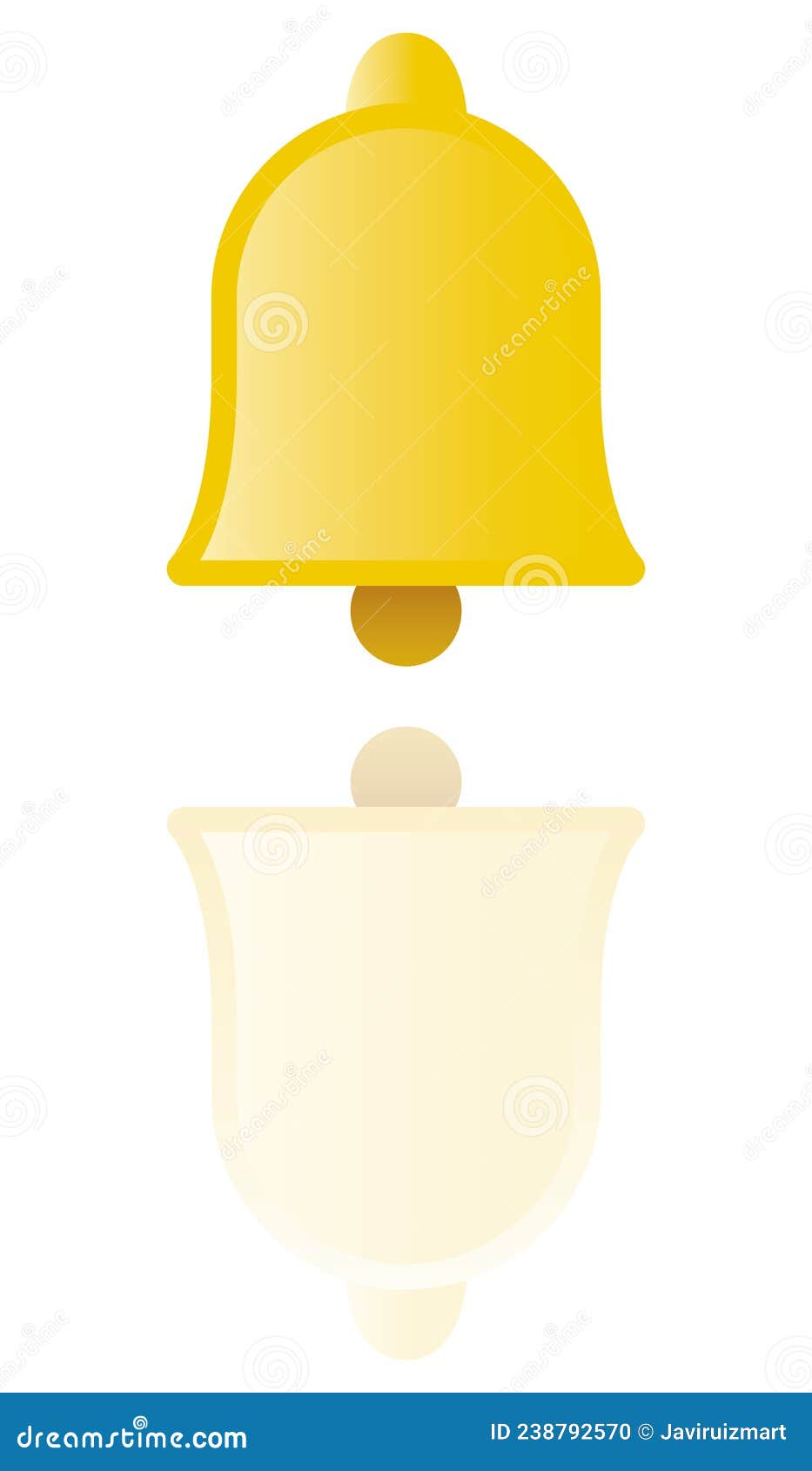 Yellow bell icon stock vector. Illustration of vector - 238792570