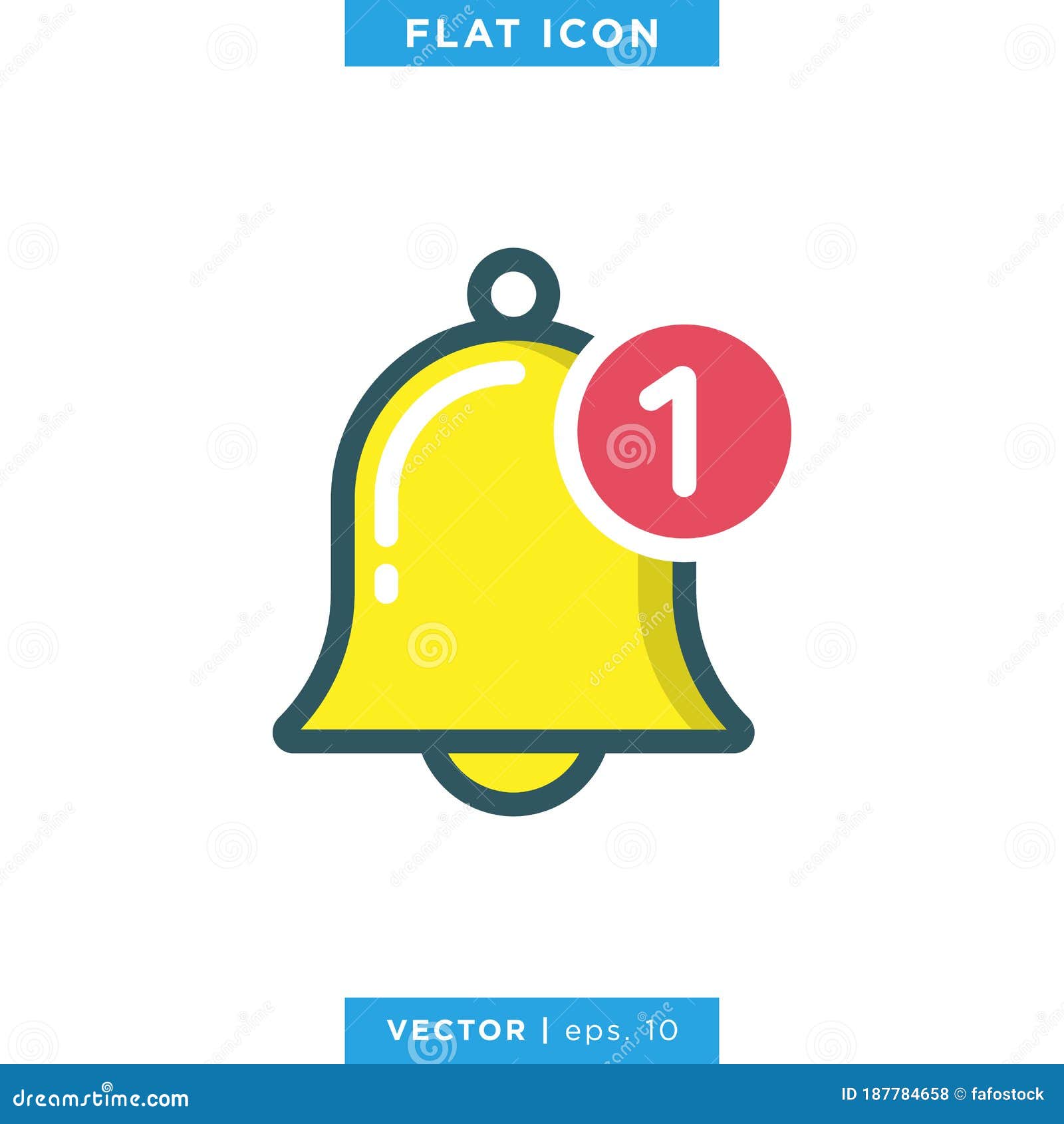 Bell Icon Design Template. Notification Symbol Vector Stock Vector ...
