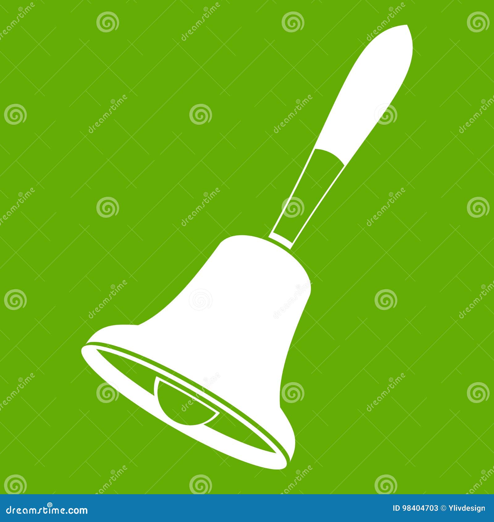 Bell icon green stock vector. Illustration of ringer - 98404703