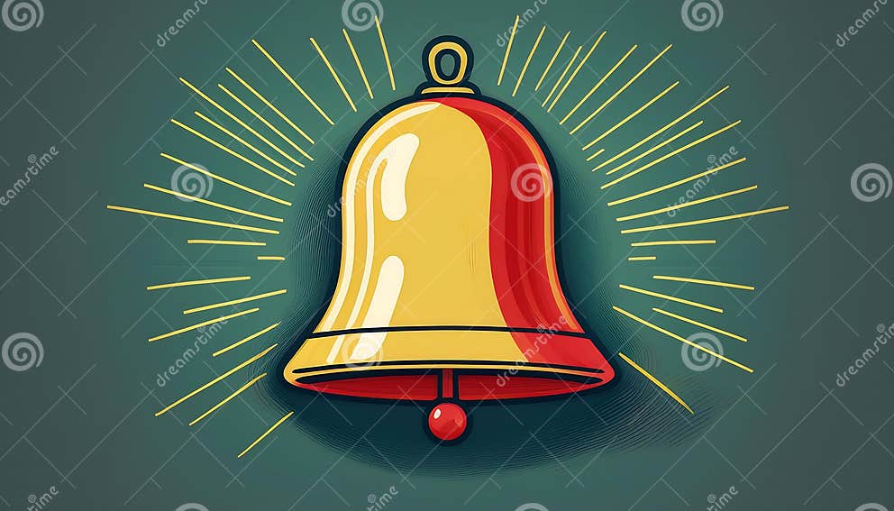A Bell Icon Indicating Notifications or Alerts, Set Against a Blue ...
