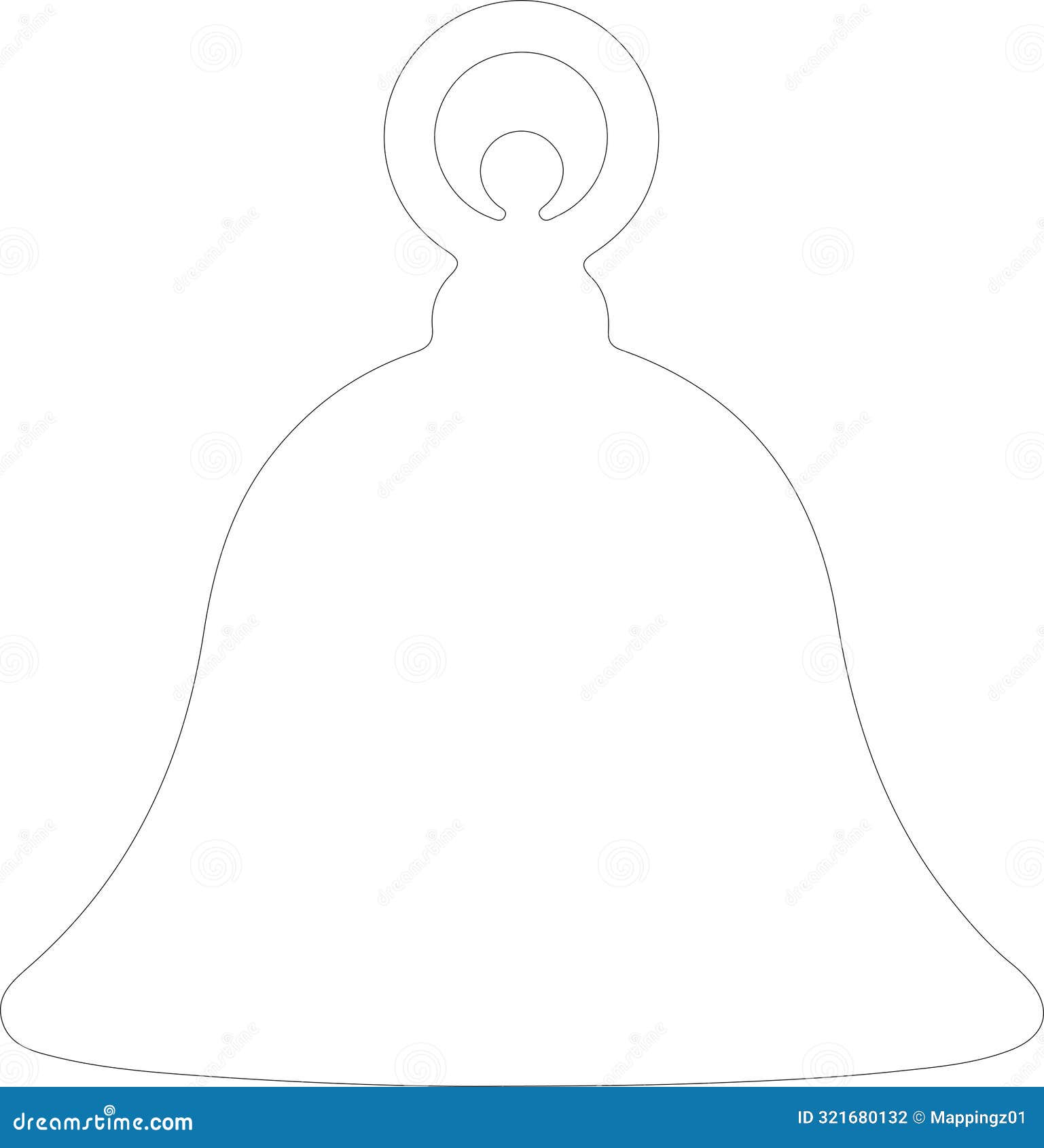 Bell Icon Outline Silhouette Generative Ai Stock Vector - Illustration ...