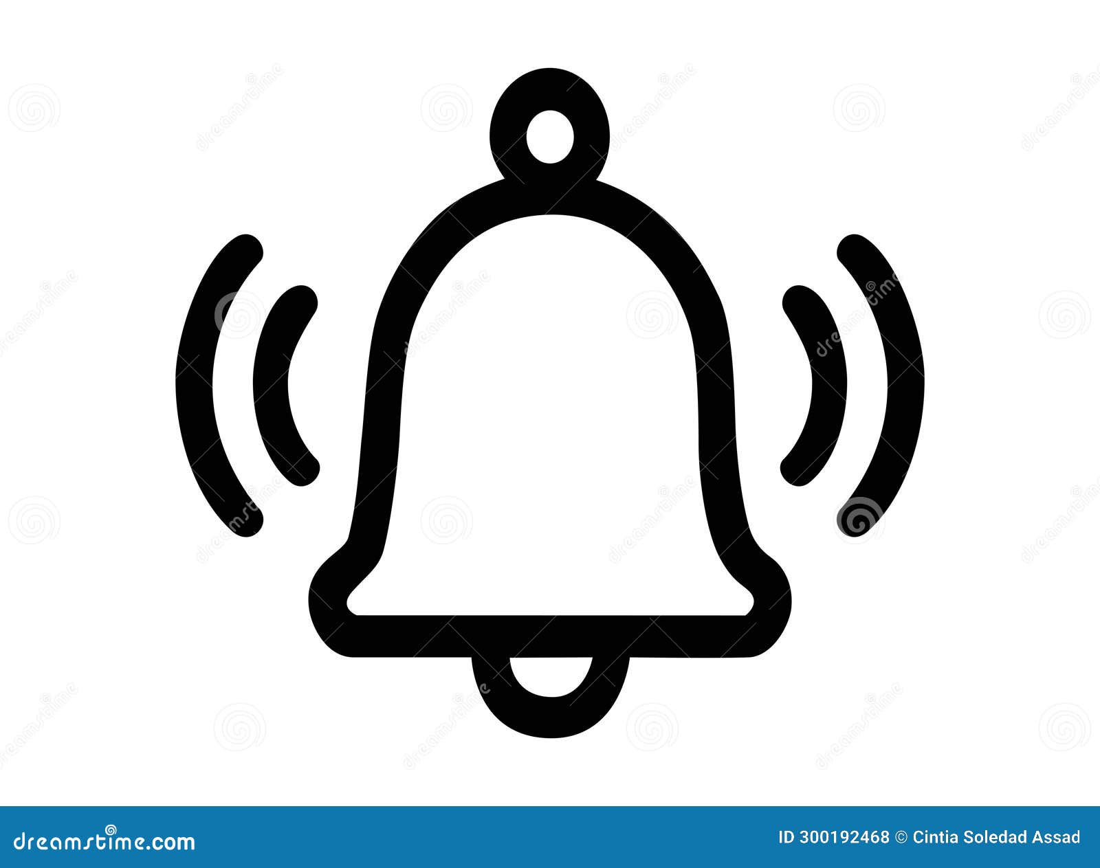 BELL ICON. PICTOGRAM NOTIFICATION BELL RINGING Stock Illustration ...