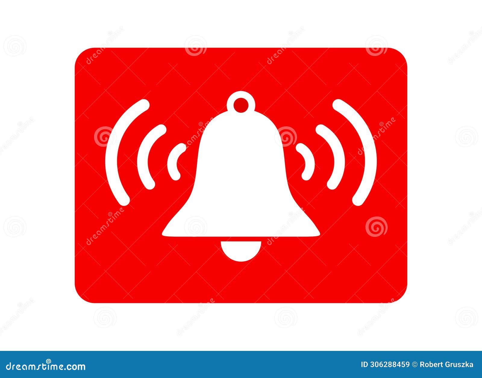 Bell icon stock vector. Illustration of vector, background - 306288459