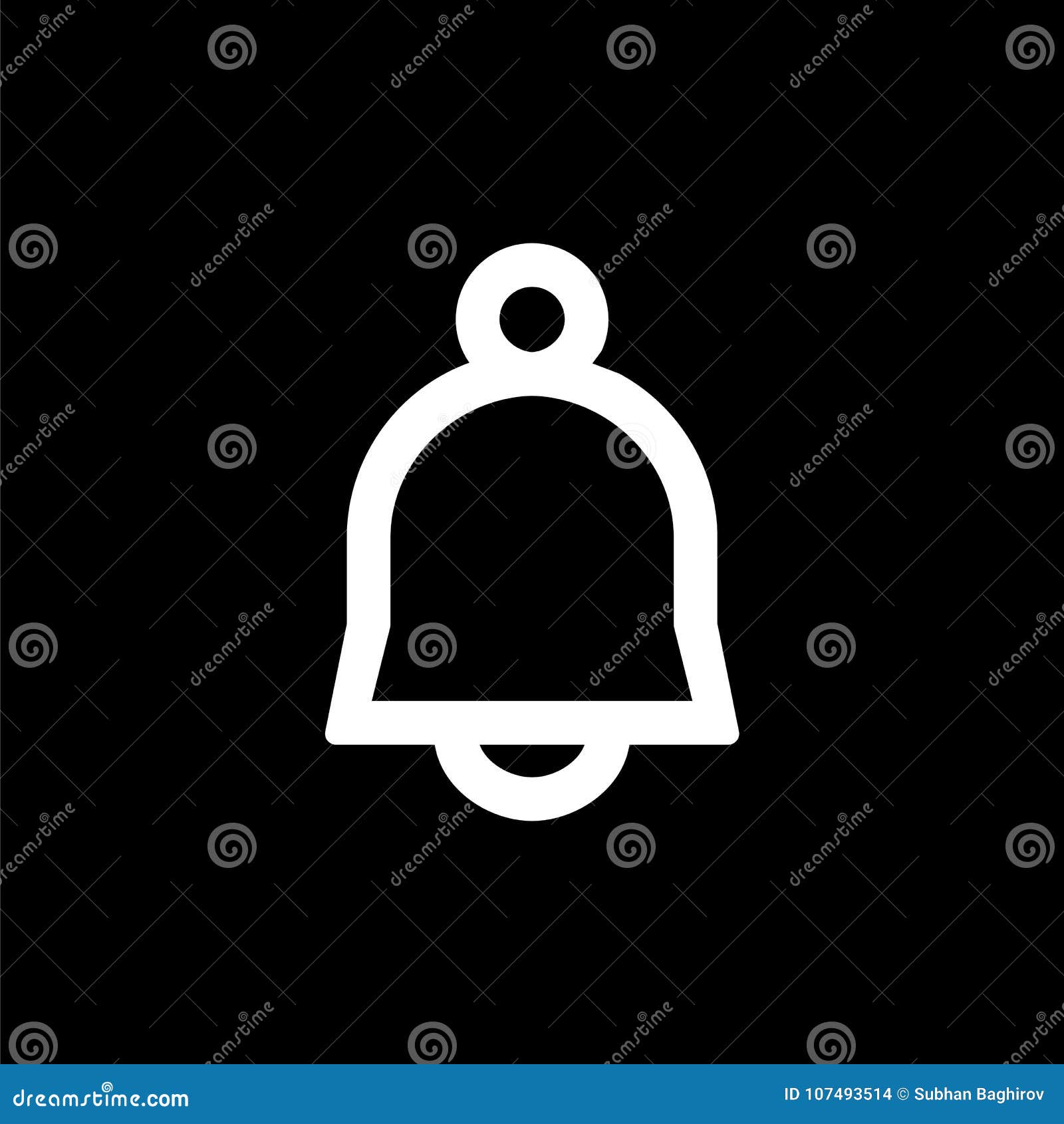 Bell Icon for Simple Flat Style Ui Design Stock Vector - Illustration ...