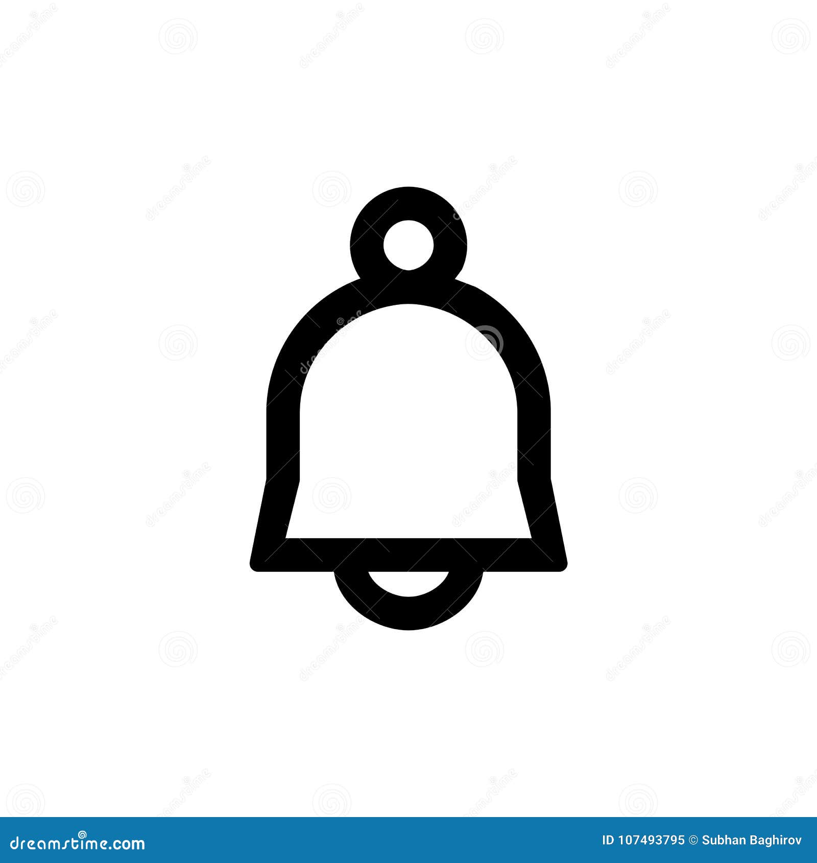 Bell Icon for Simple Flat Style Ui Design Stock Vector - Illustration ...