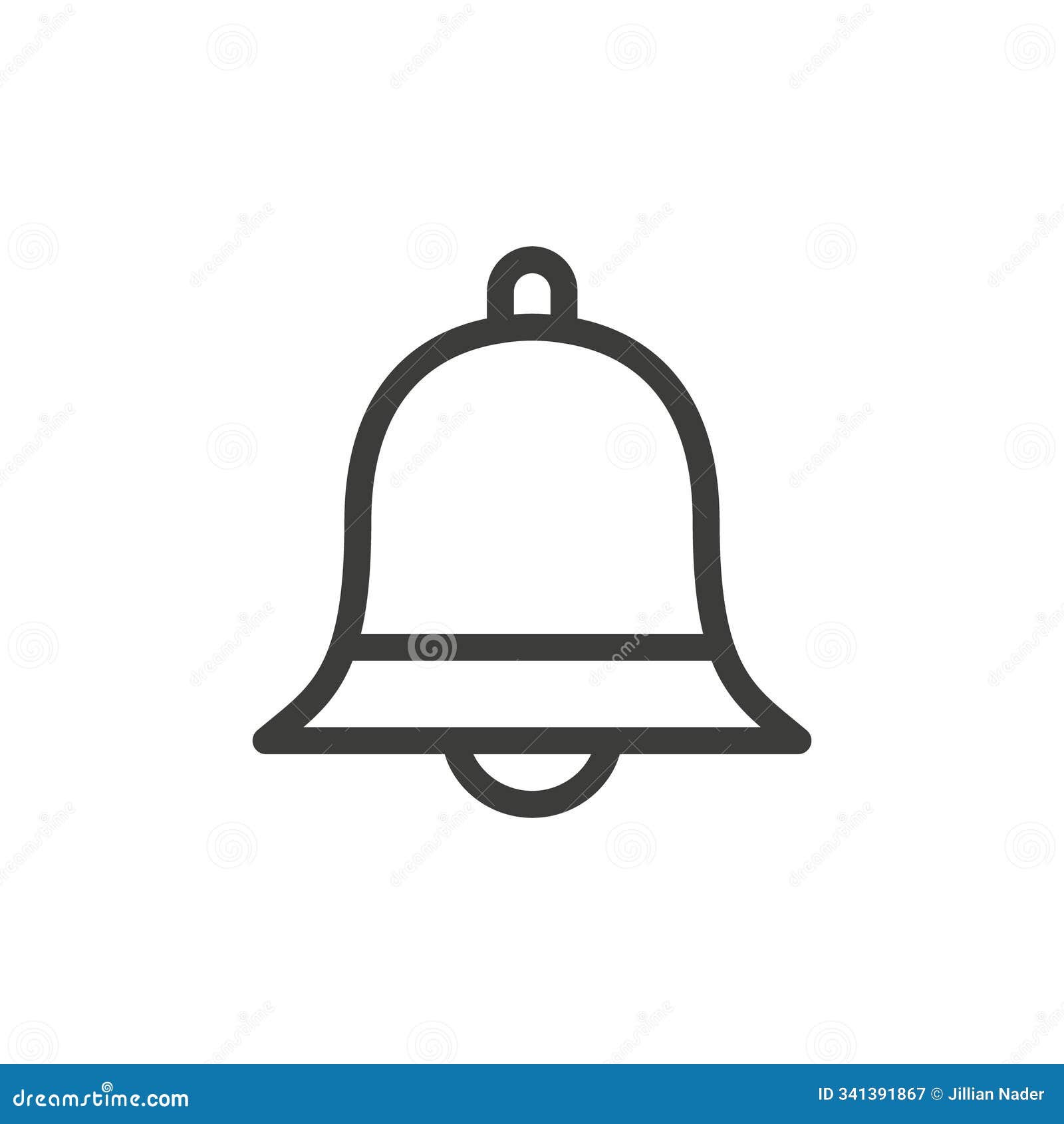 Bell Icon Simple Outline Vector Logo Stock Vector - Illustration of ...