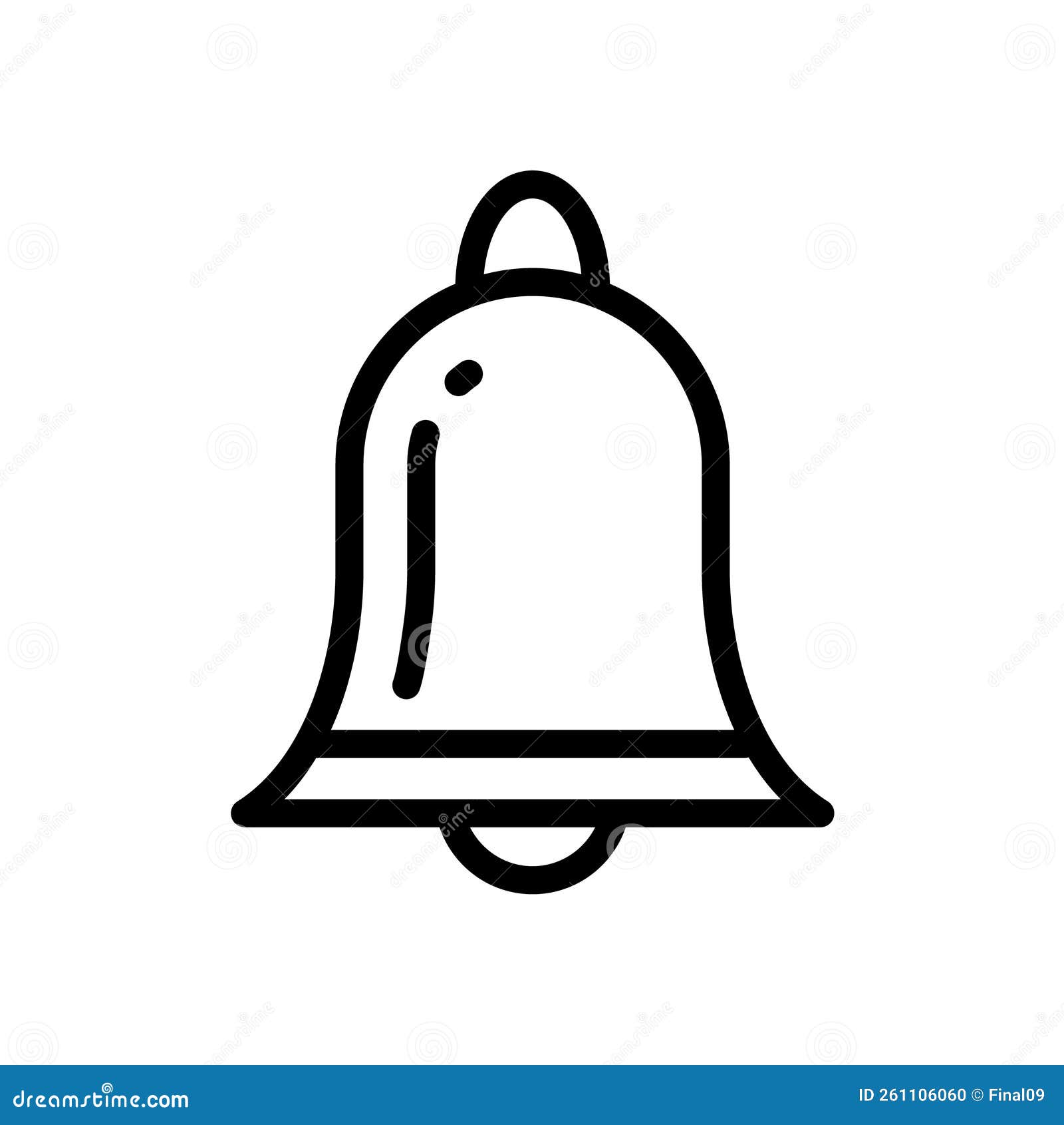 Bell Icon. Symbol or Emblem. Black and White Emblem Stock Vector ...