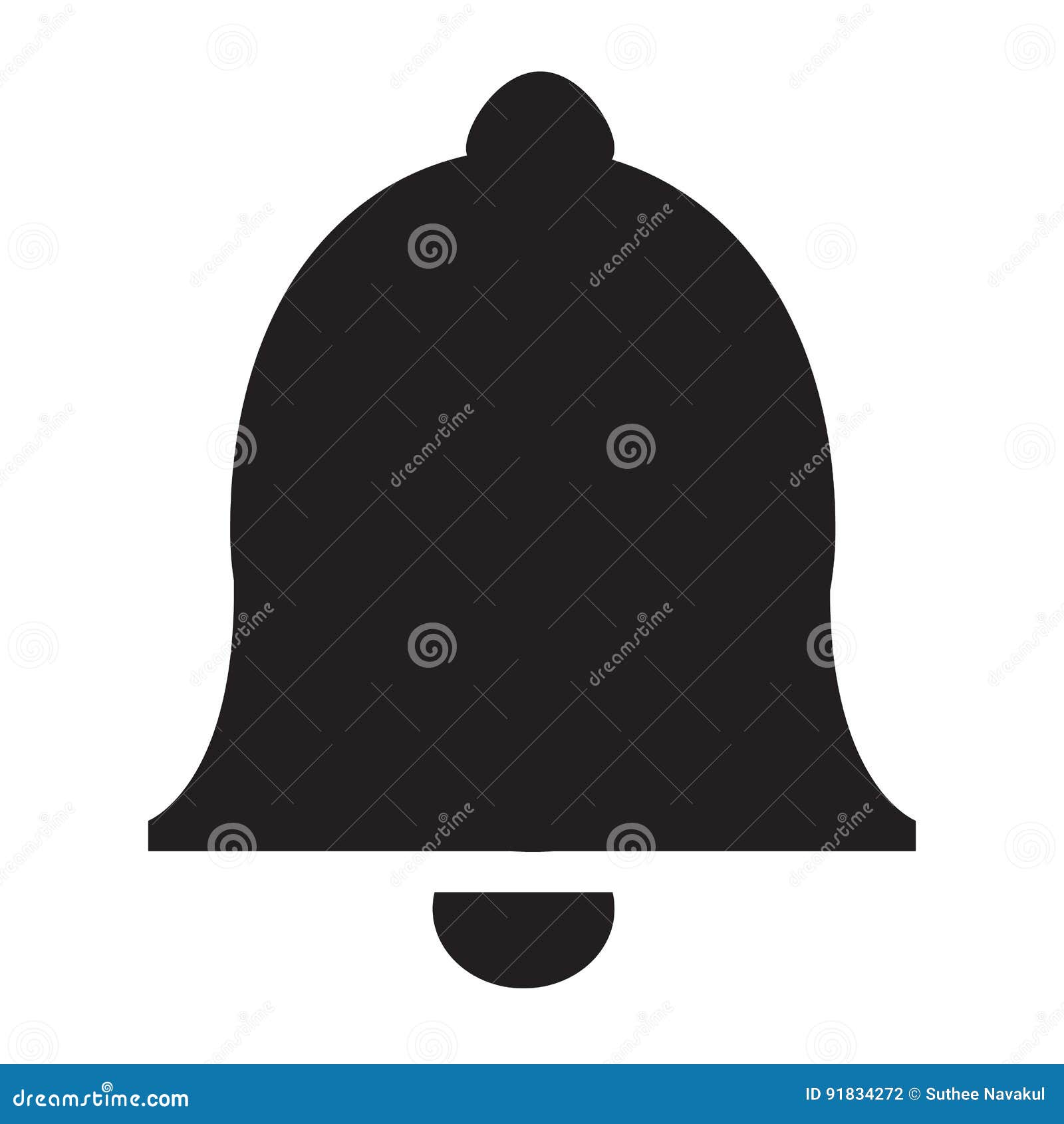 Bell Icon in Trendy Flat Style. Stock Vector - Illustration of ...