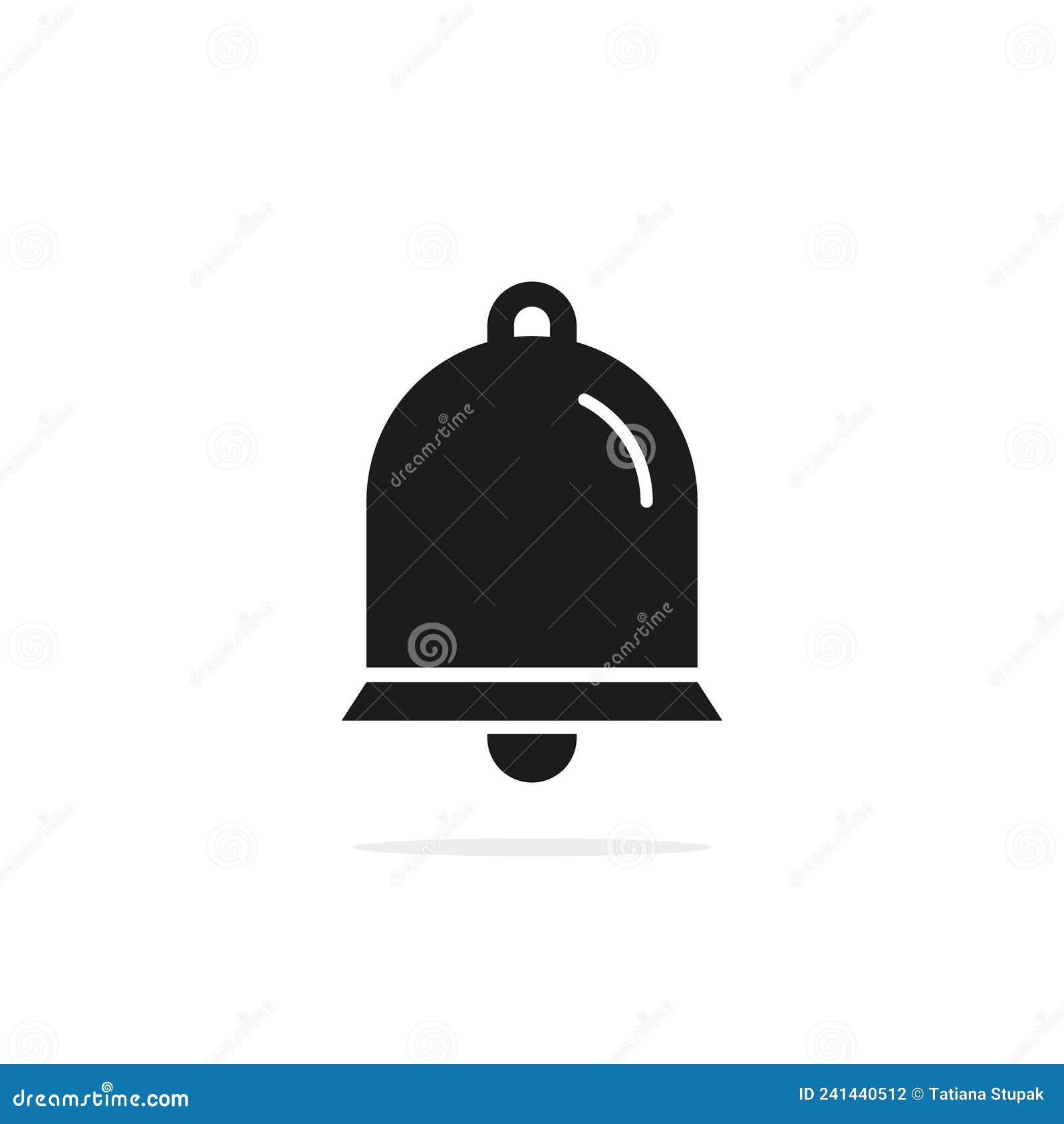 Bell Icon Vector Isolated Simple Flat Symbol Stock Vector ...
