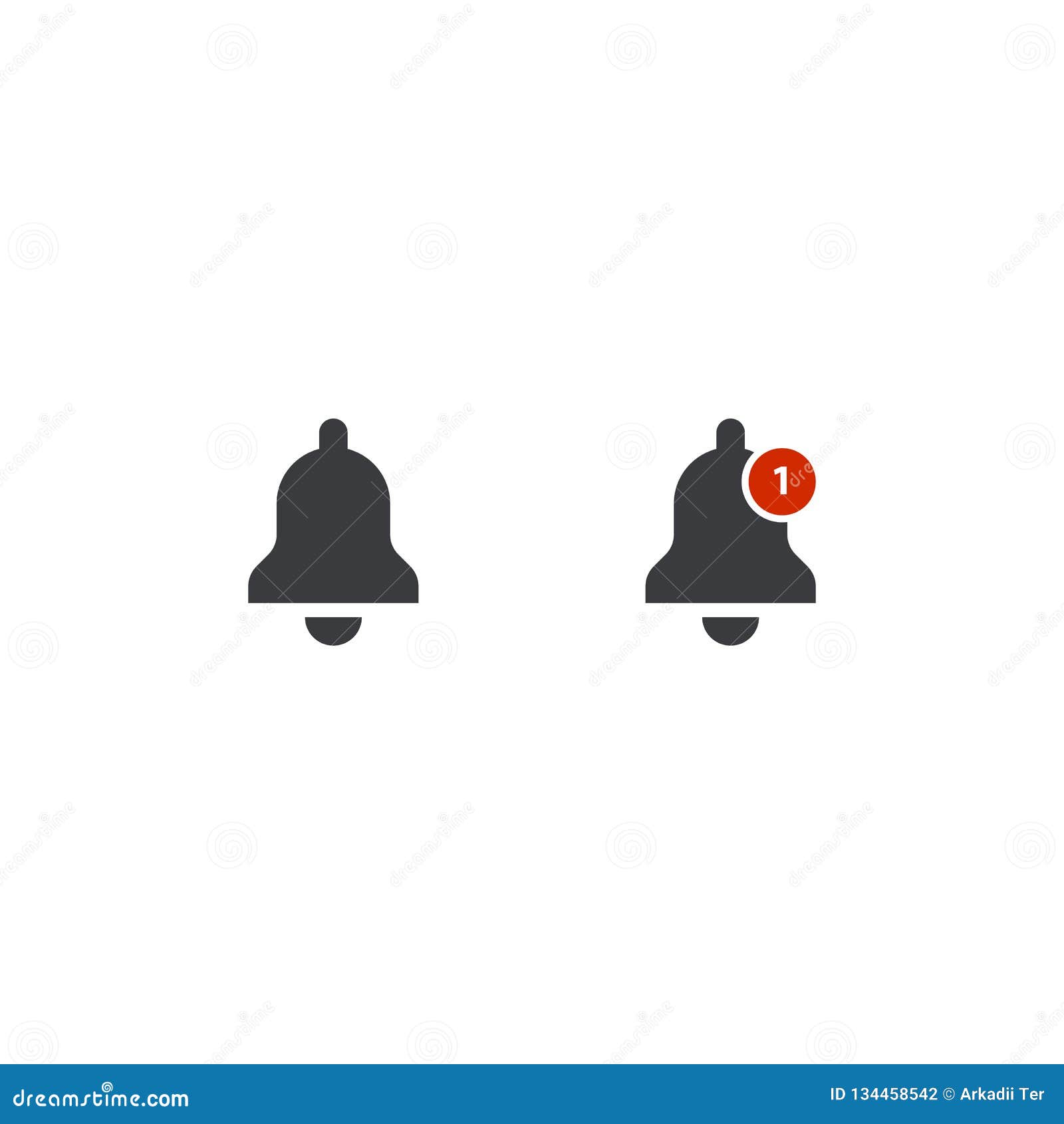 Bell Icon. Vector Icon. Bell Shape Symbol. Notification Sign. Alarm ...