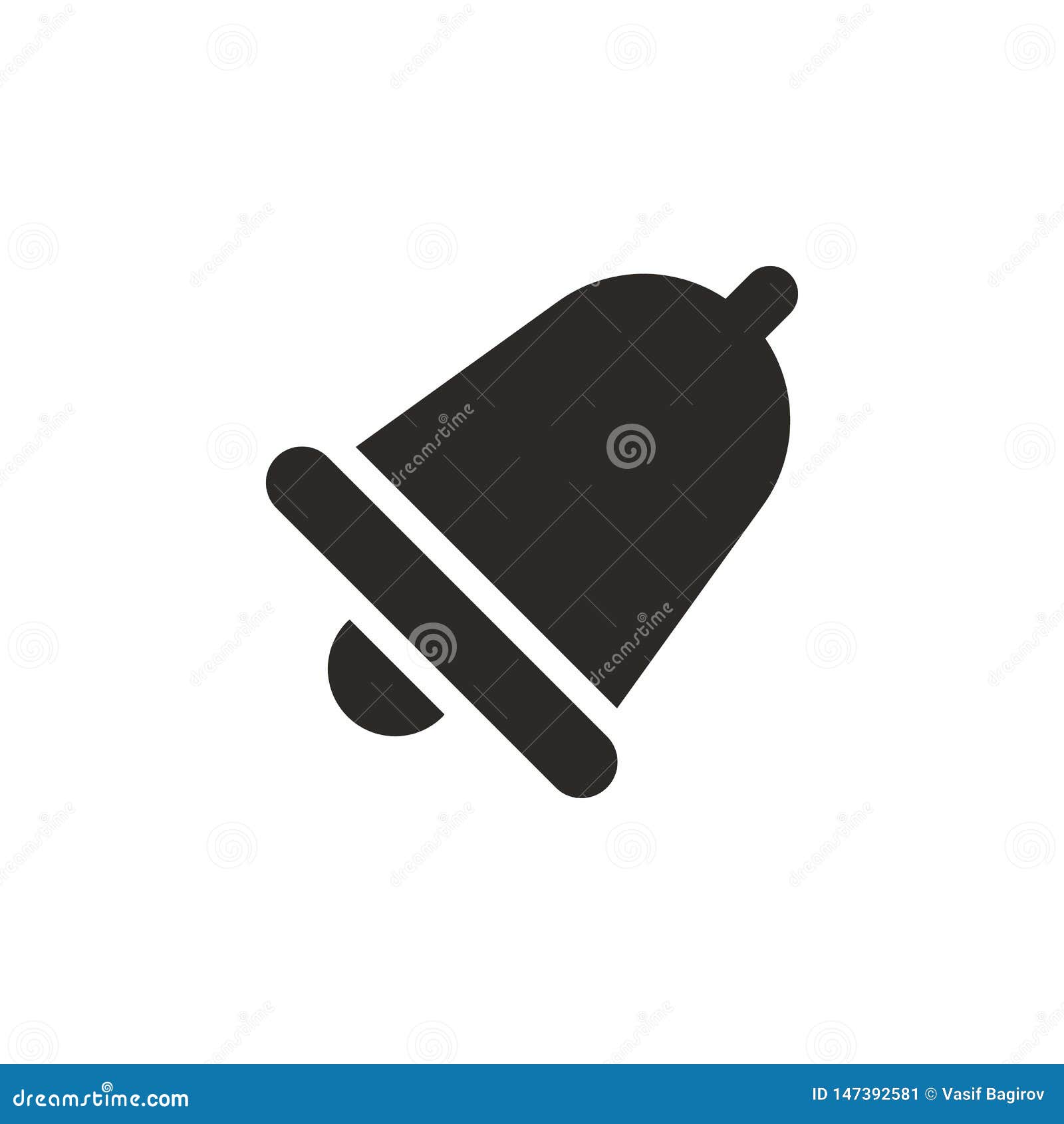 Bell Icon - Vector. Simple Element Illustration from UI Concept. Bell ...