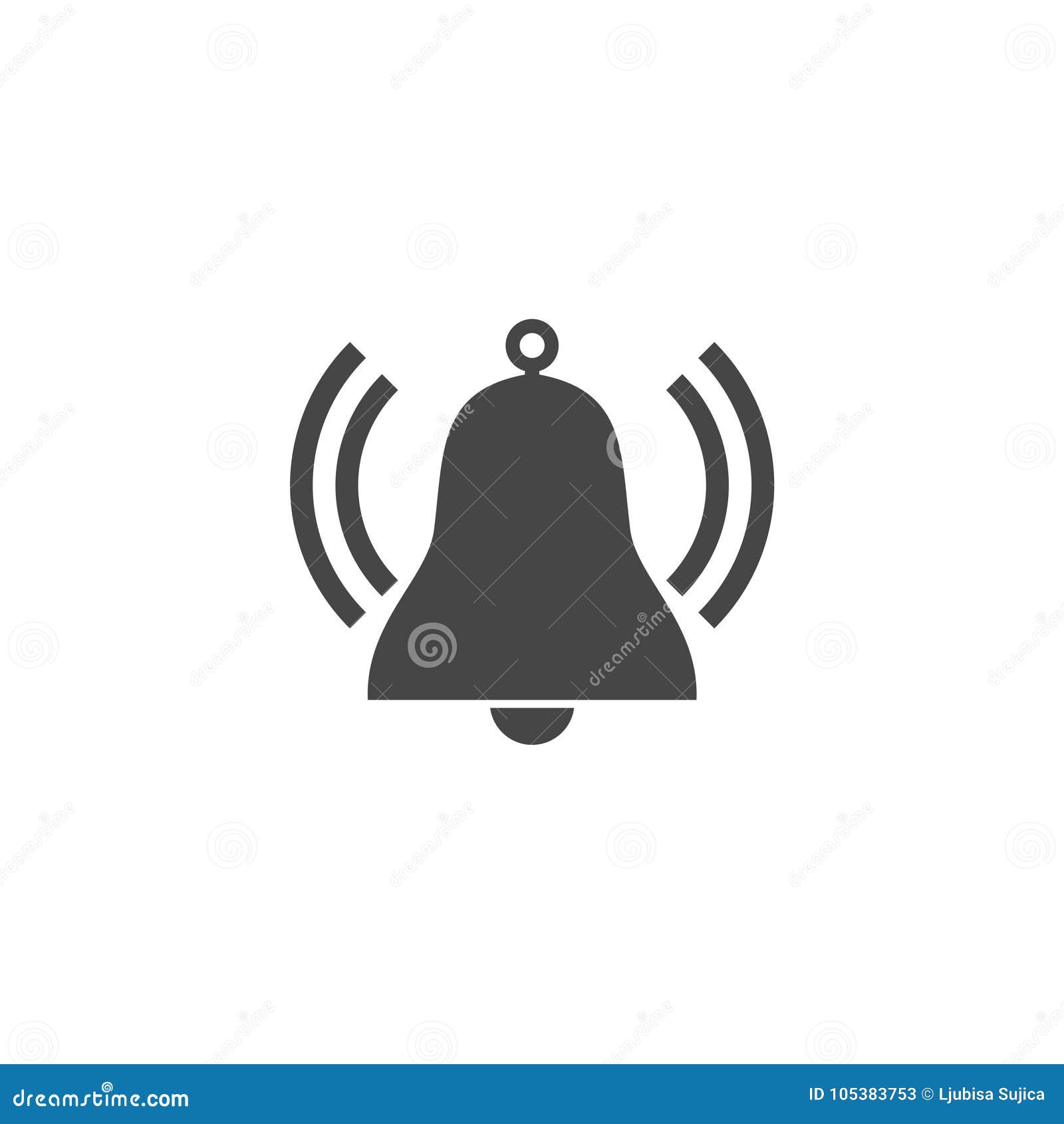 Bell Icon on White Background Stock Vector - Illustration of alert ...