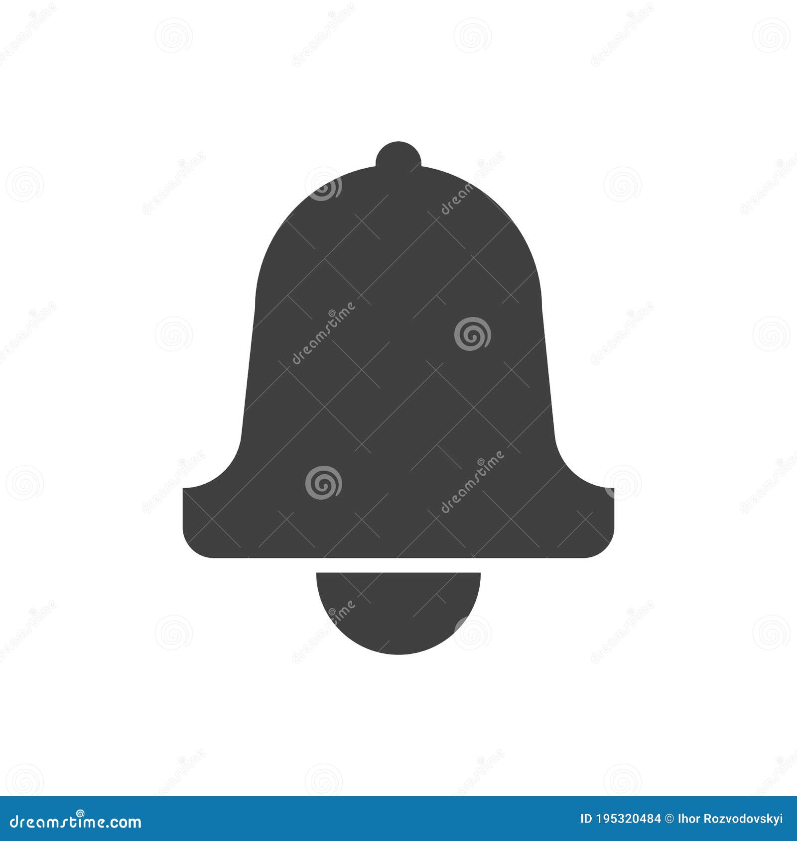 Bell Icon on White Background. EPS10 Vector Stock Vector - Illustration ...