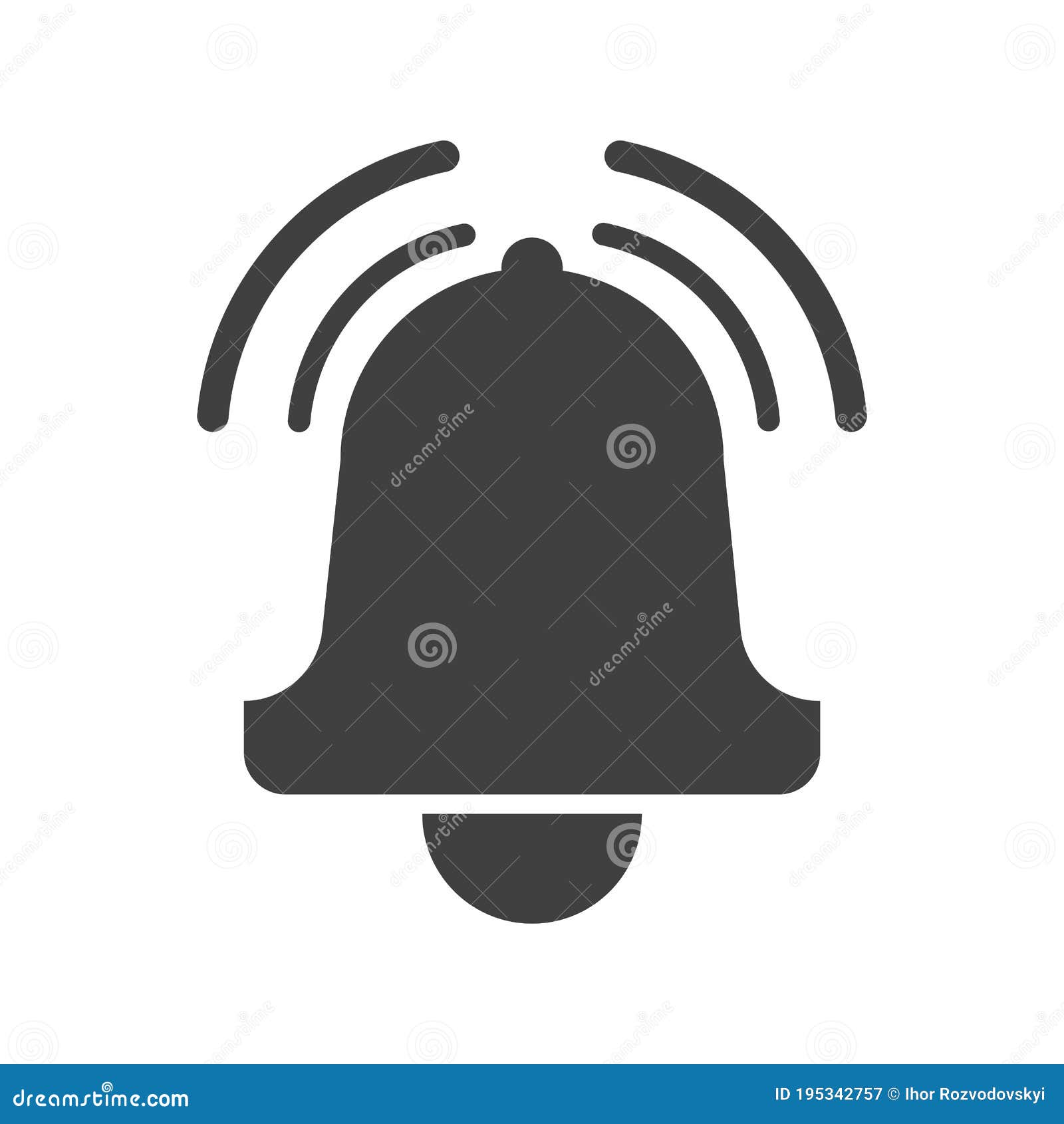 Bell Icon on White Background. EPS10 Vector Stock Vector - Illustration ...