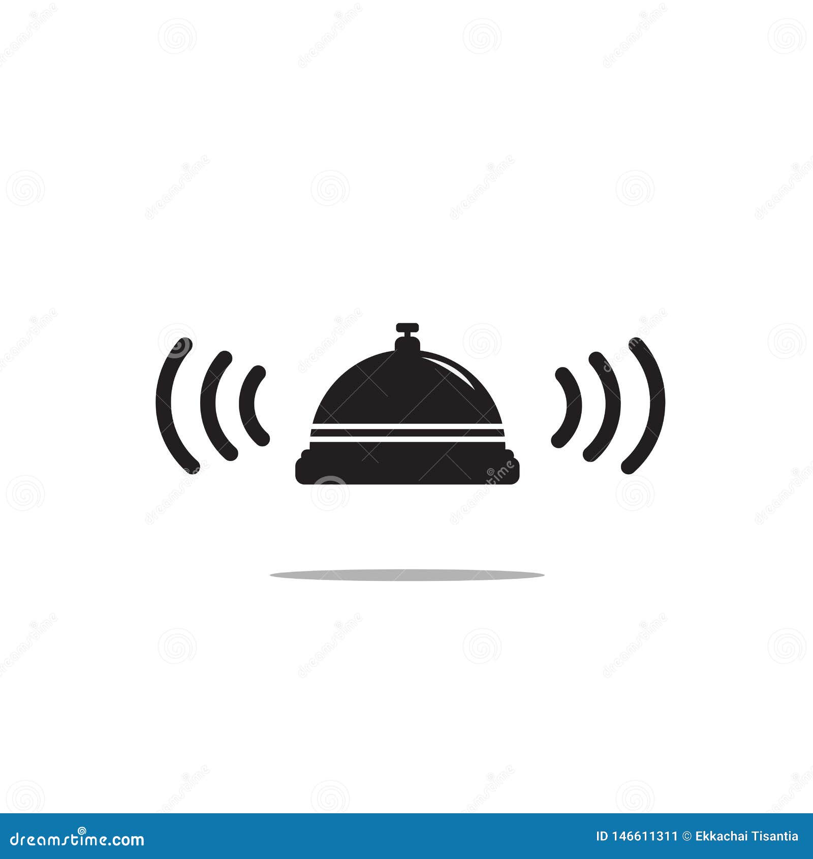 Bell Icon on White Background. Vector Art Stock Vector - Illustration ...