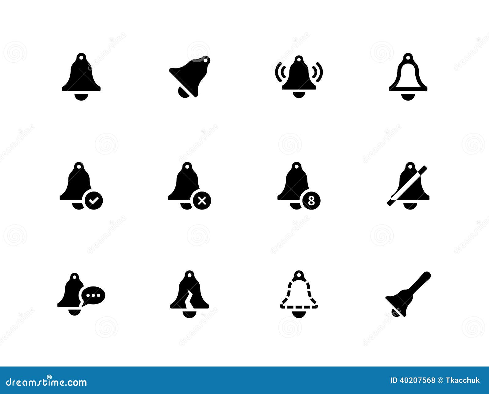 Bell Icon Vector Set. Notification Illustration Sign Collection. Alarm ...