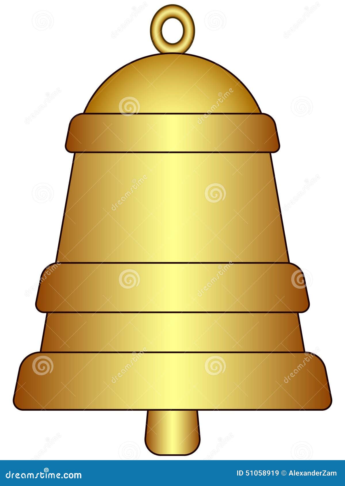 Bell stock vector. Illustration of tolling, gold, peal - 51058919