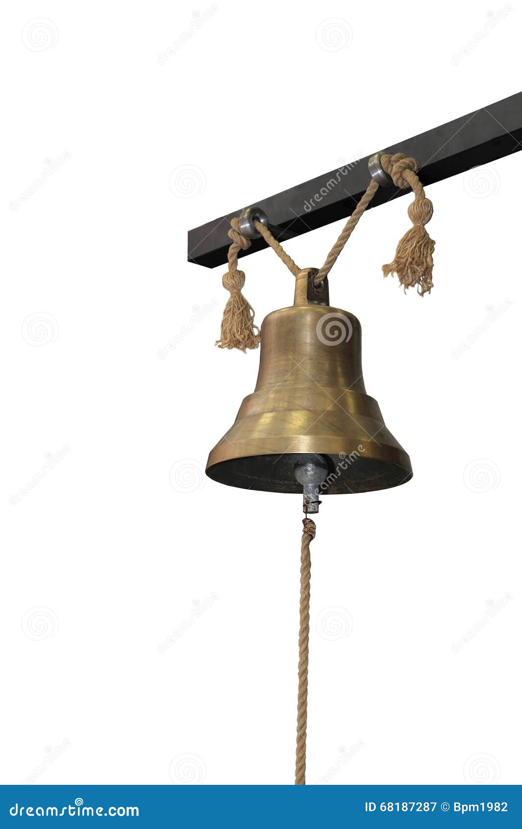 Bell Isolated on White Background. Stock Image - Image of instrument ...