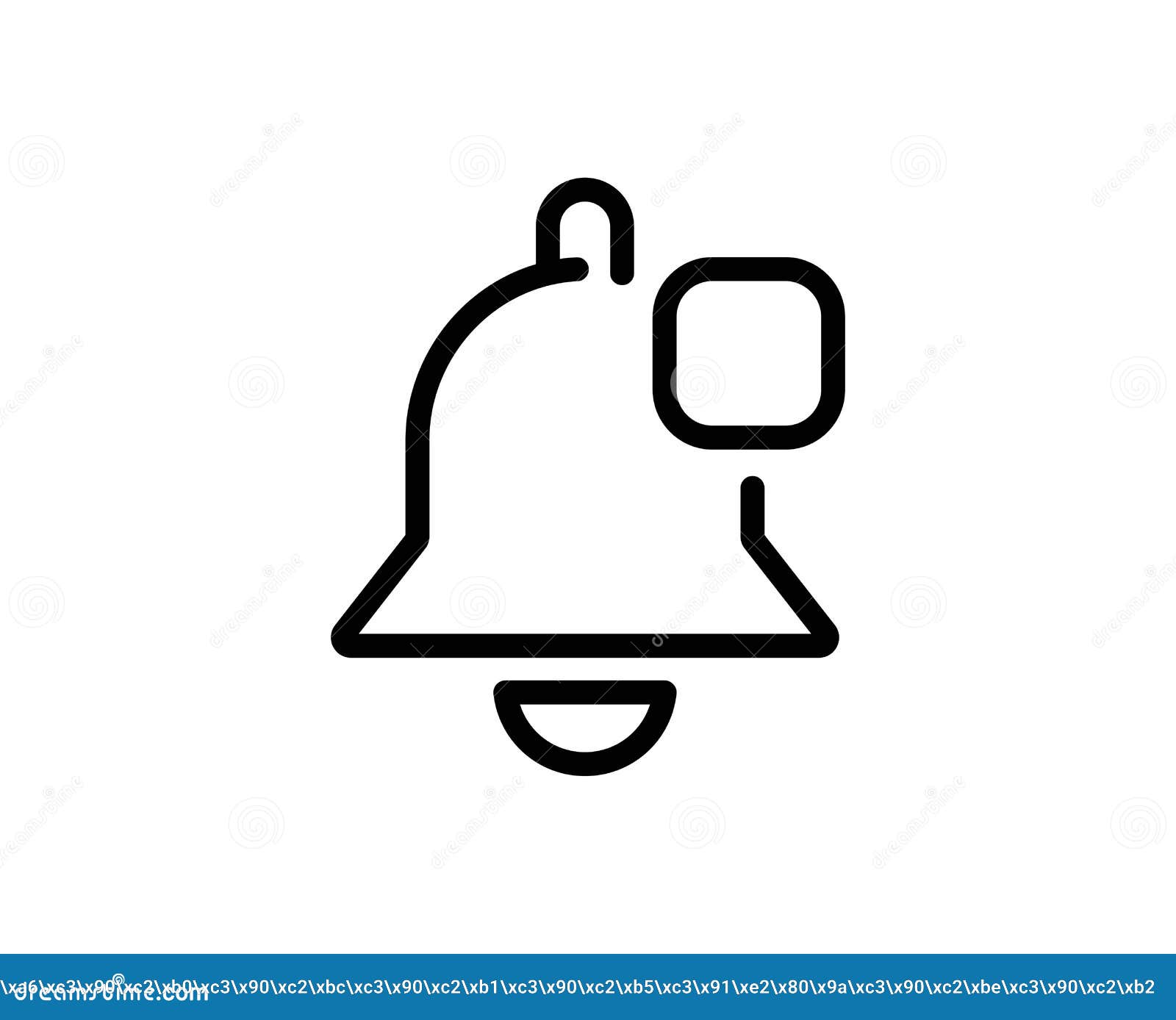 Bell line icon stock vector. Illustration of alarm, alert - 193669877